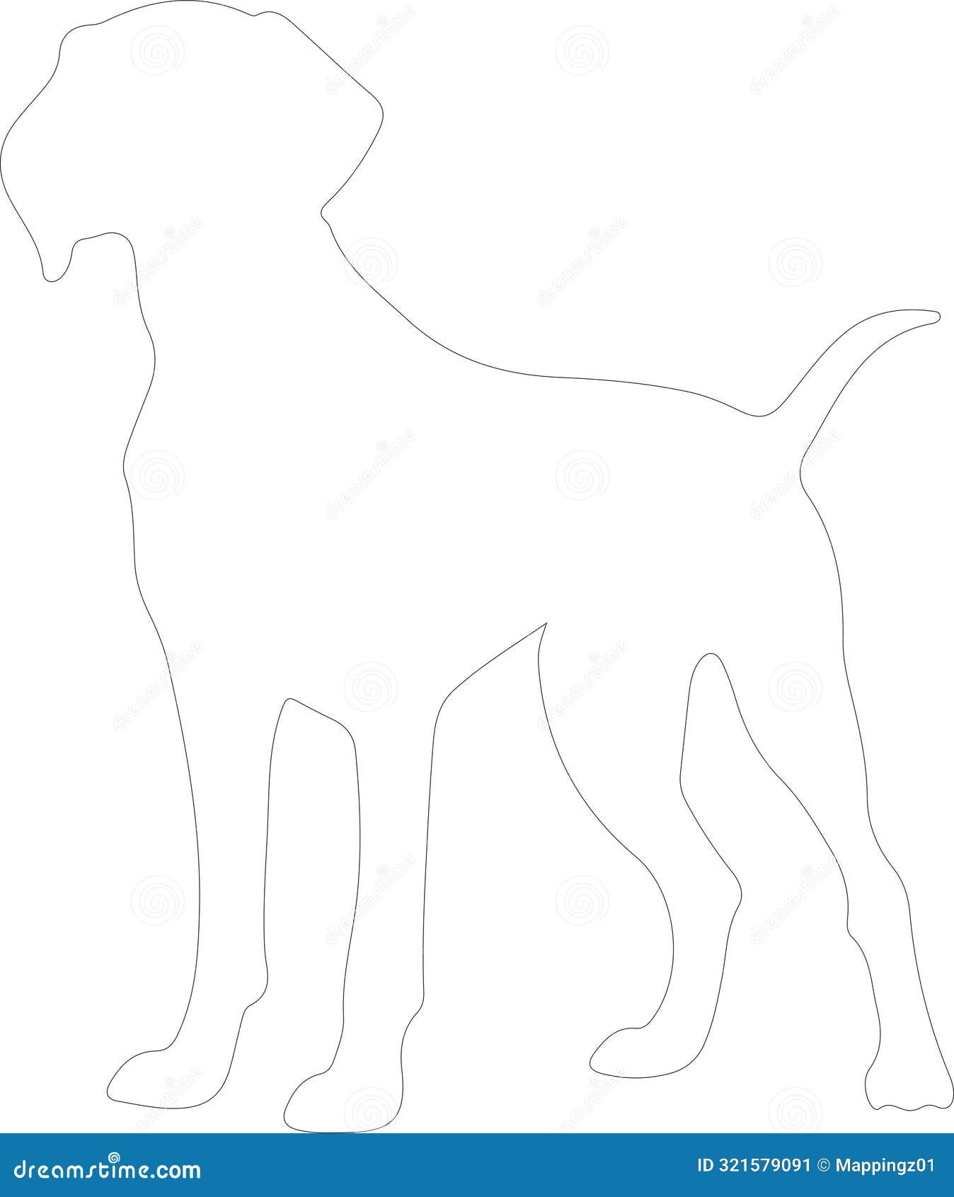 Weimaraner Outline Outline Silhouette Generative Ai Stock Vector ...