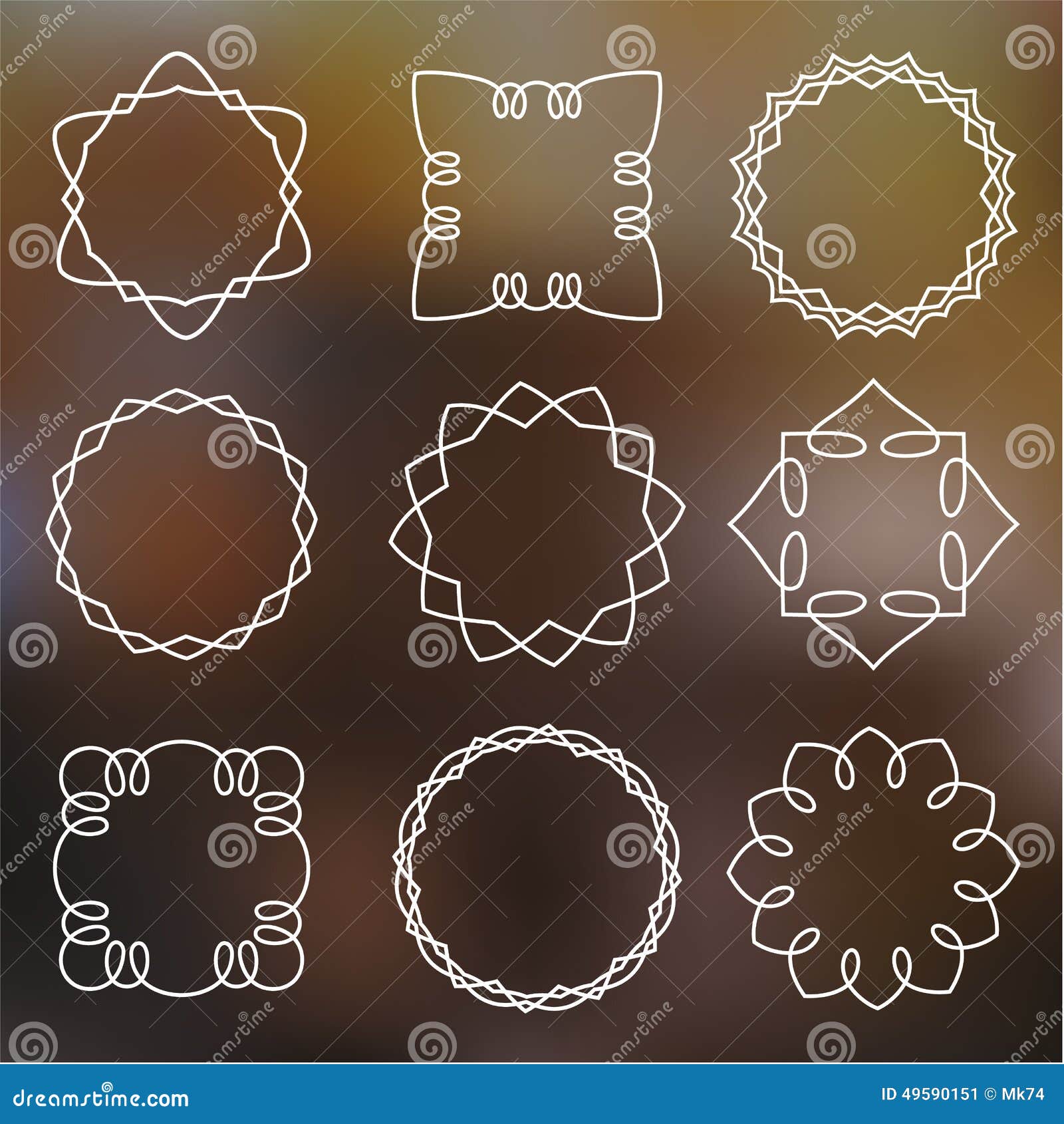 Outline simple frames stock vector. Illustration of icon - 49590151