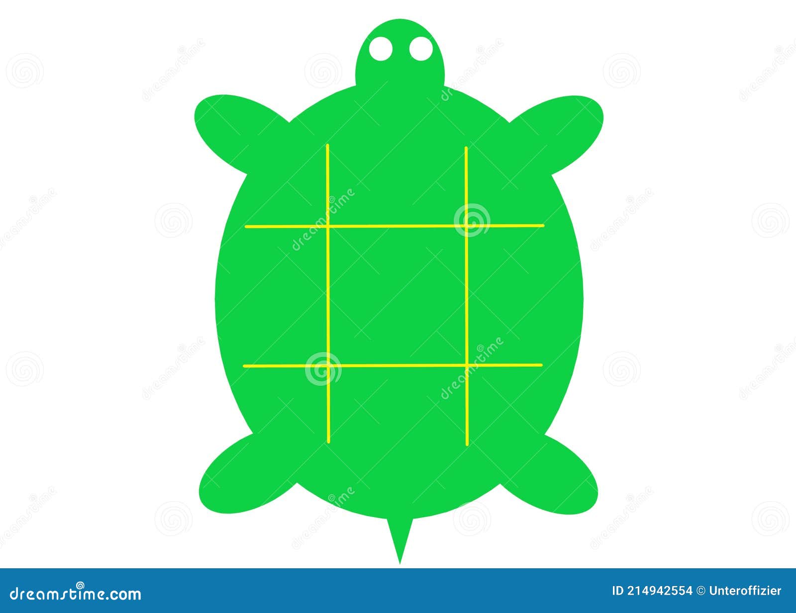 Outline Simple Shape Icon of a Green Turtle Terrapin White Backdrop ...