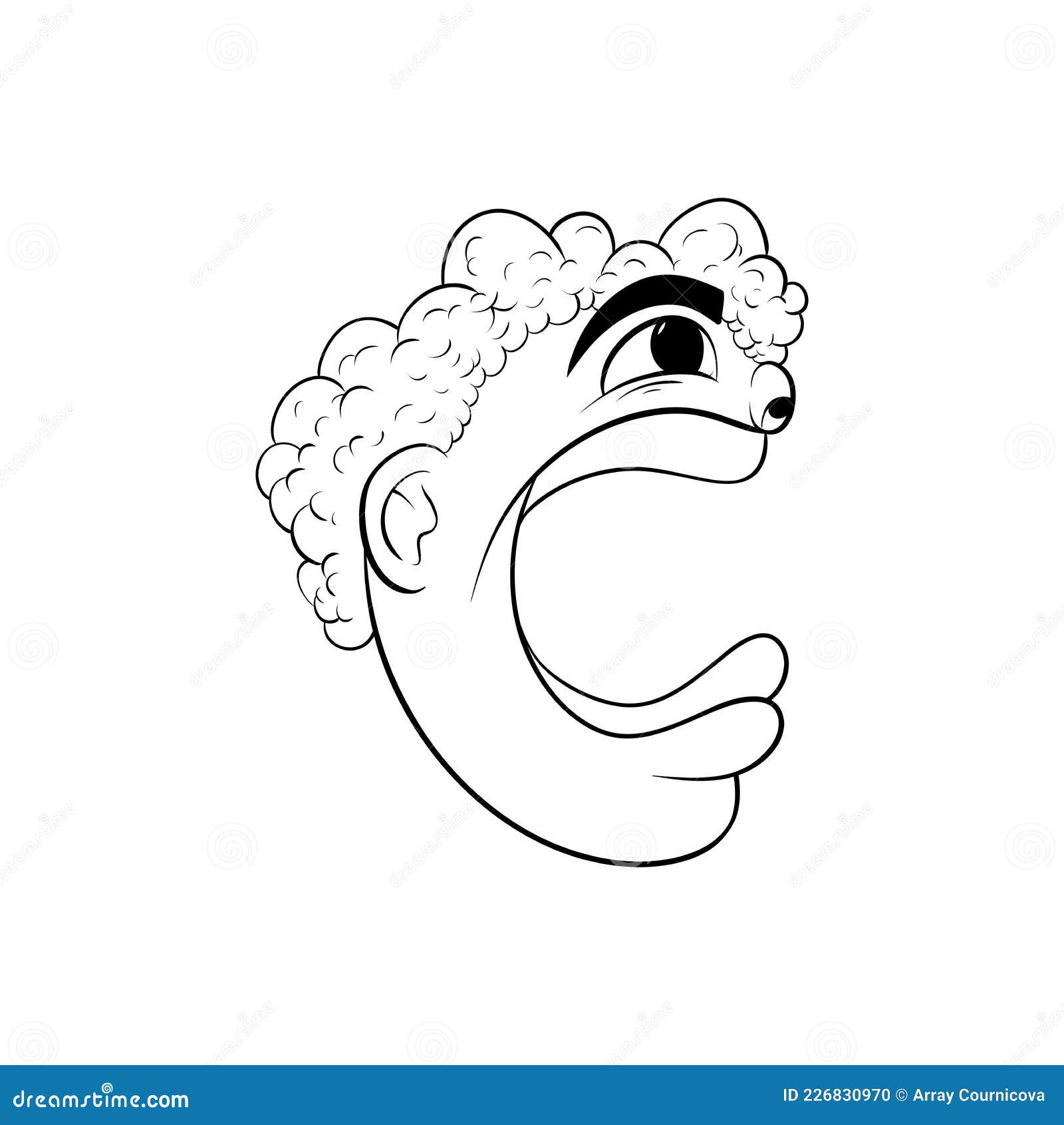 Outline Sketch Alphabet Character C. Handraw Sketch Alphabet Stock ...