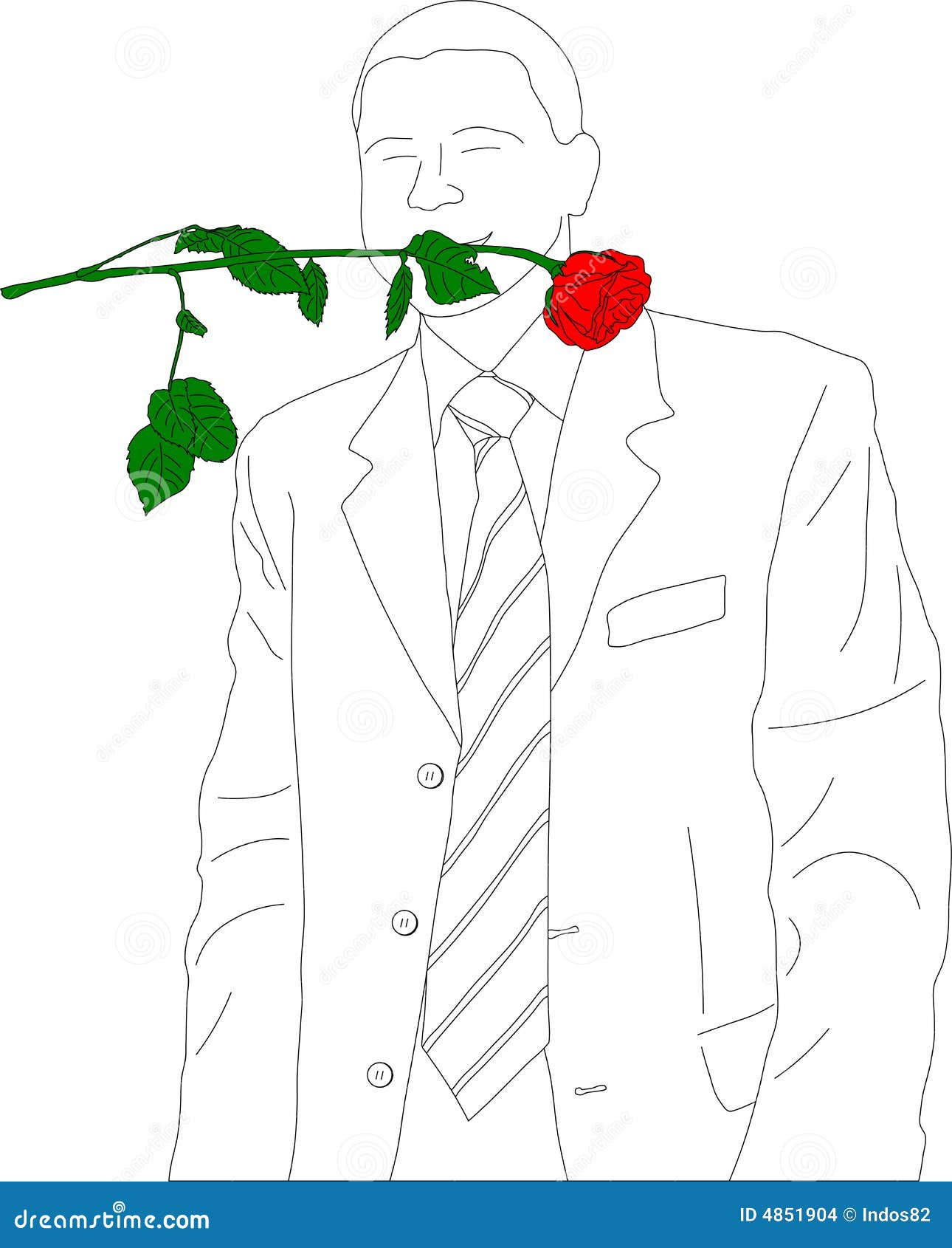 Outline Sketch of Businessman Stock Vector - Illustration of smart ...