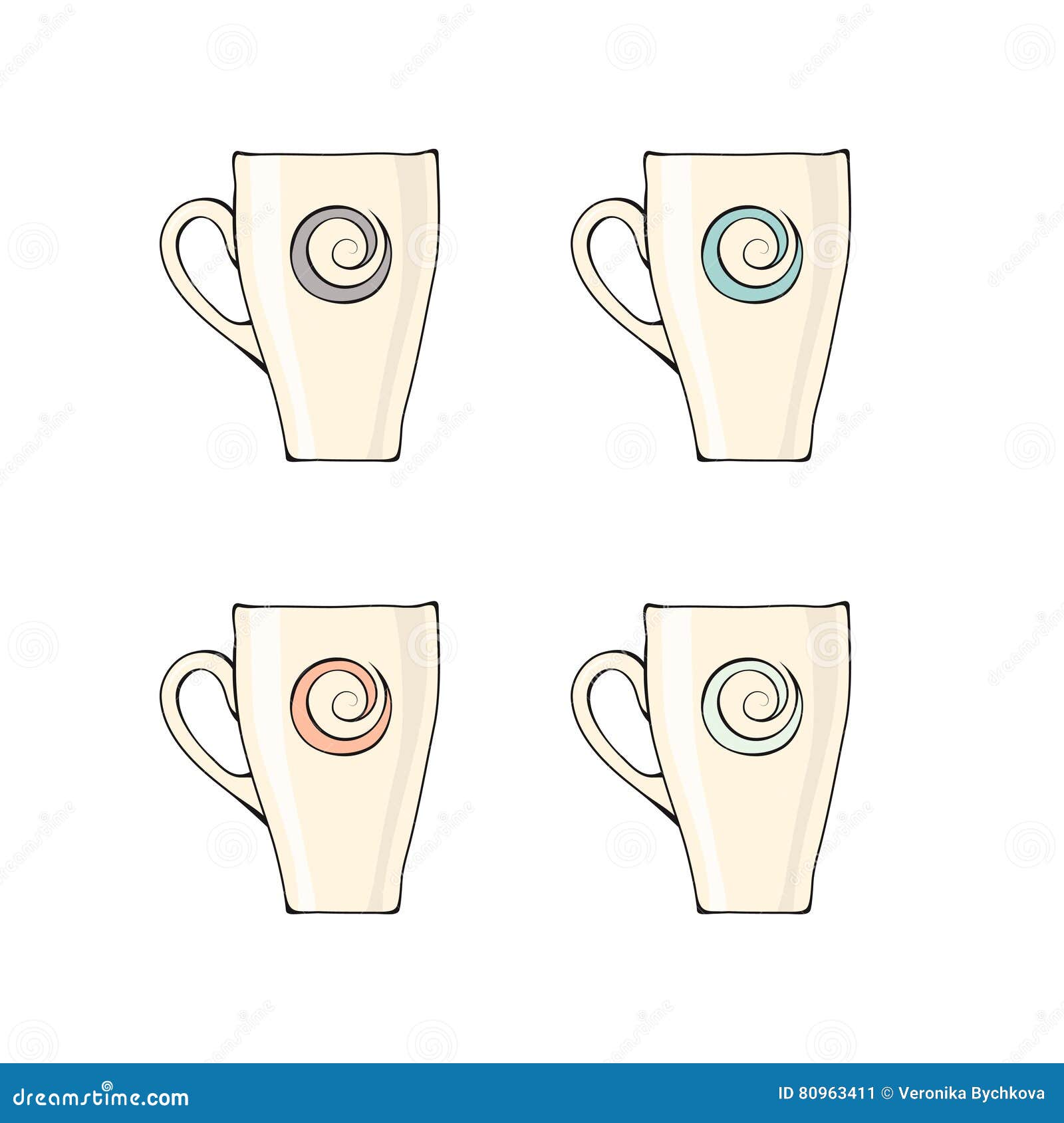 Outline Sketch Cup of Coffee Stock Illustration - Illustration of drawn ...