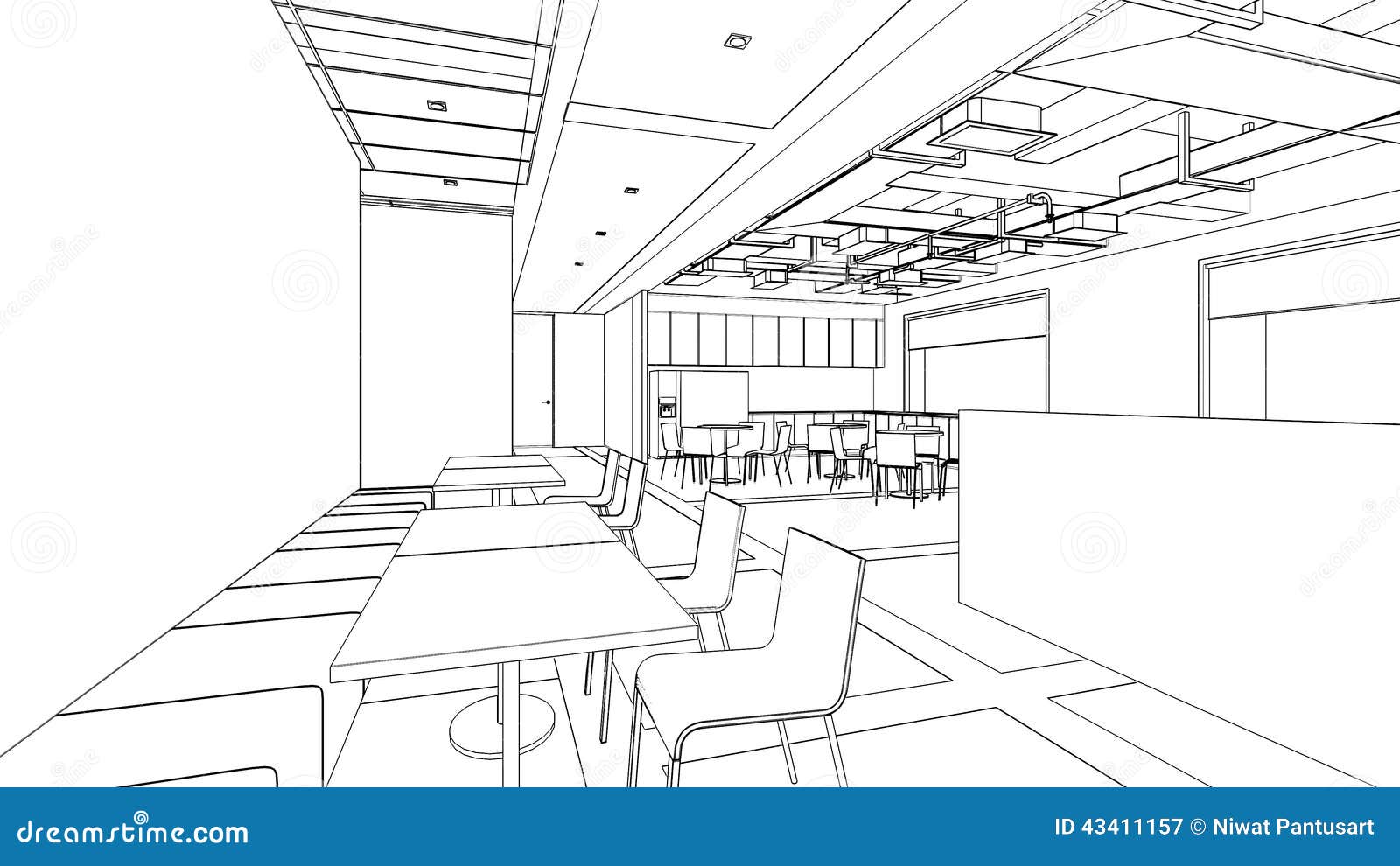 Outline Sketch Of A Interior Pantry Area Royalty-Free Stock Photography ...