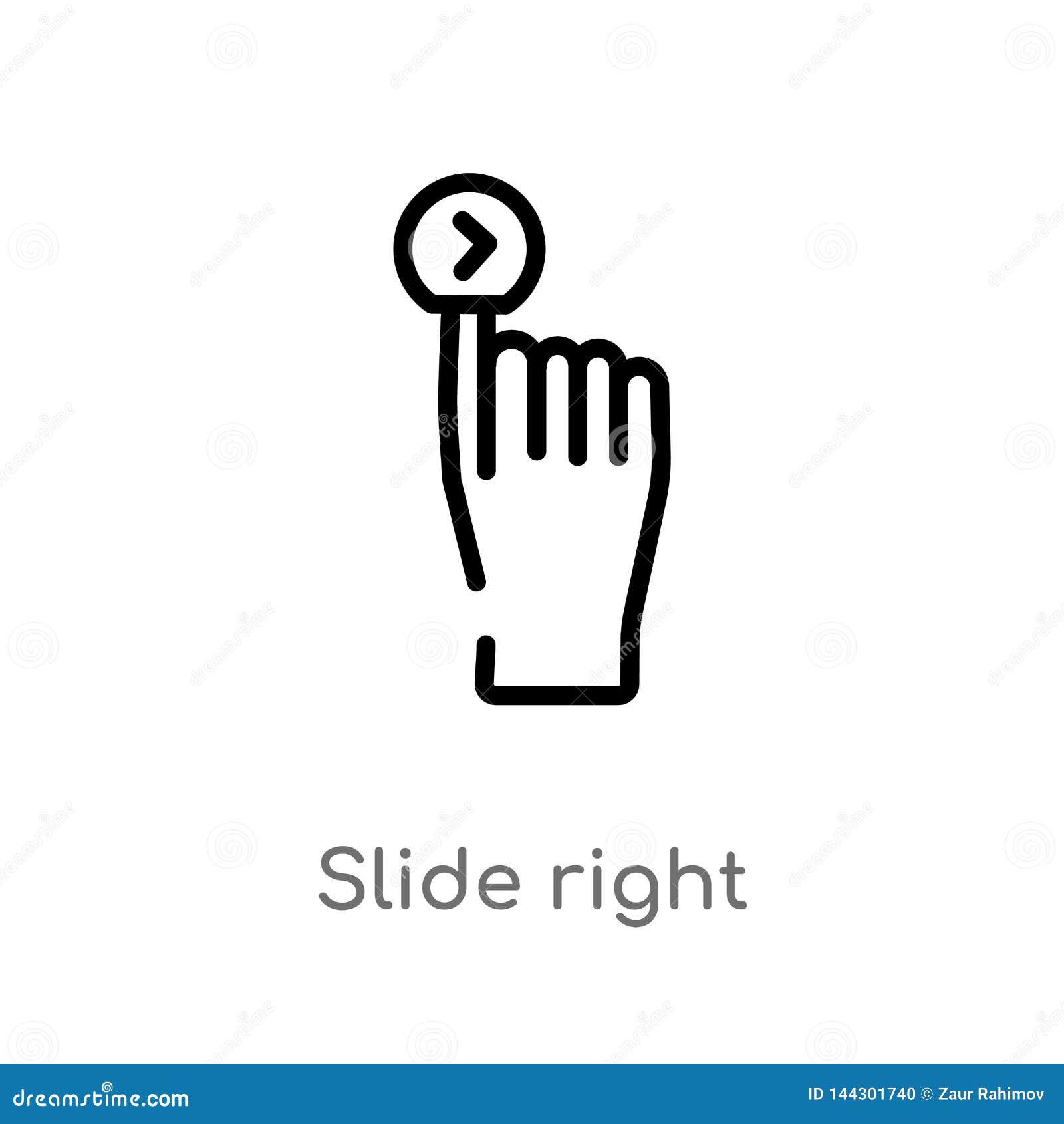Outline Slide Vector Icon. Isolated Black Simple Line Element ...