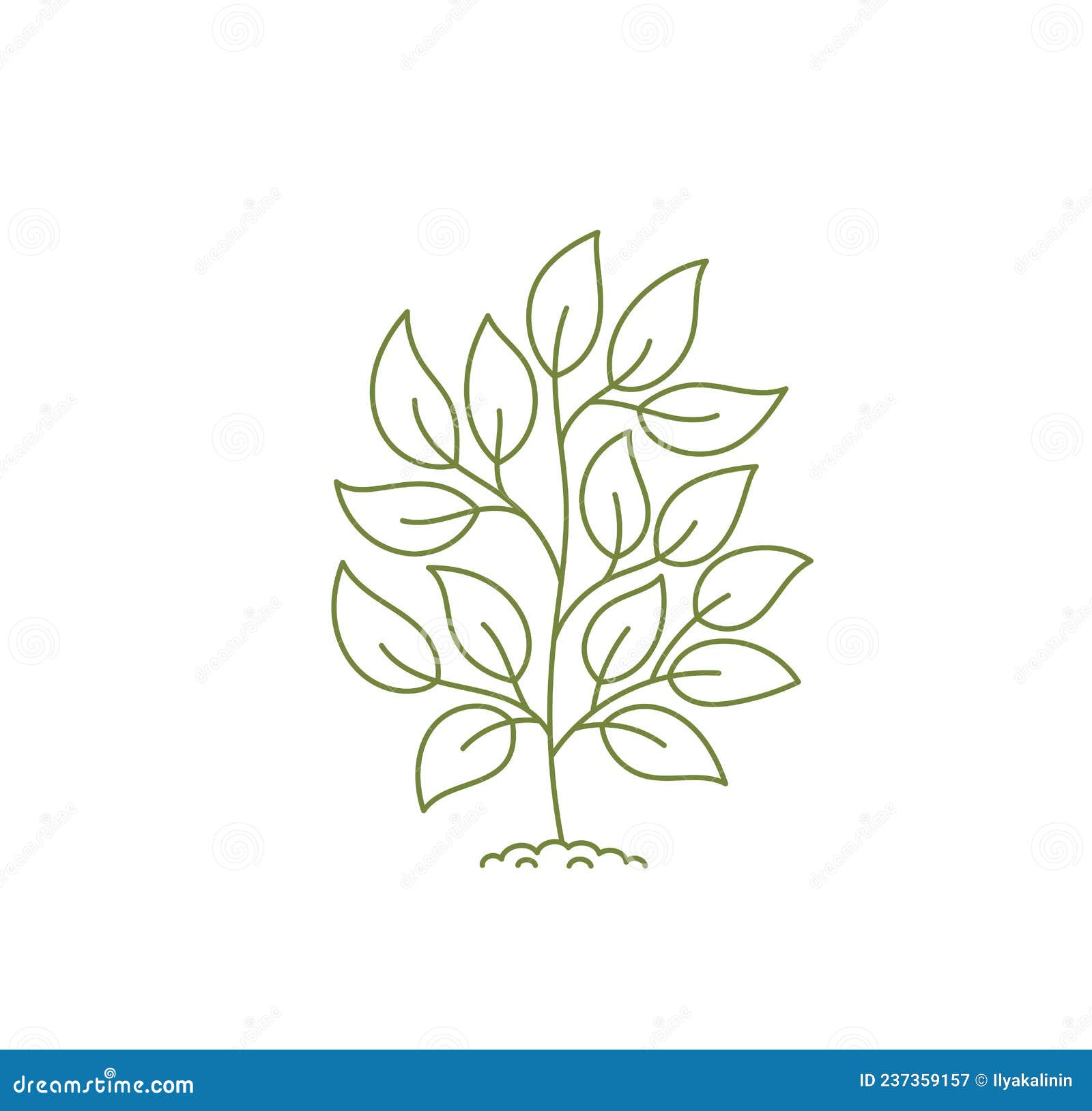 Outline Small Tree. Open Paths. Editable Stroke. Custom Line Thickness ...
