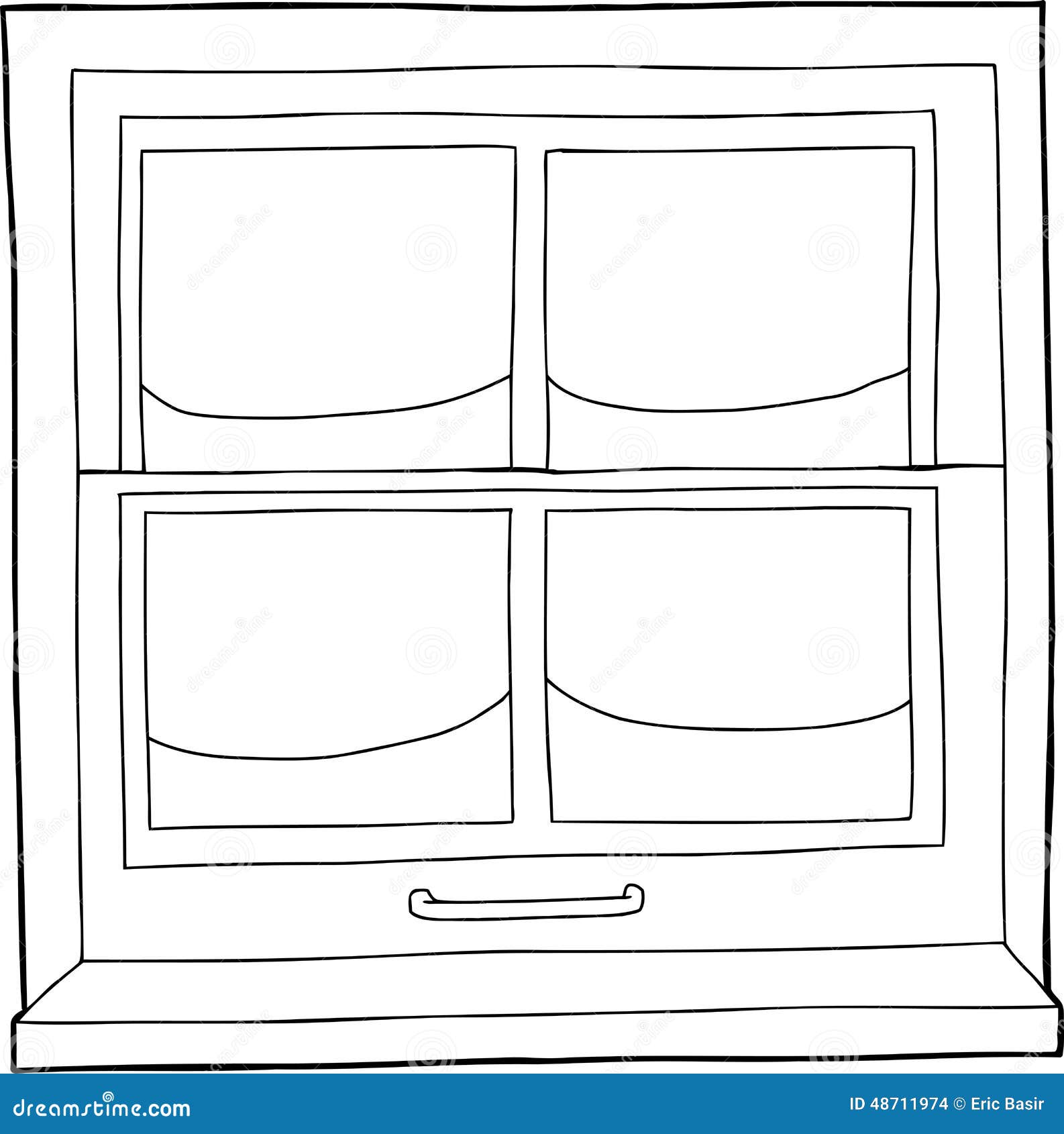 Outline of Snow on Window stock illustration. Illustration of single ...