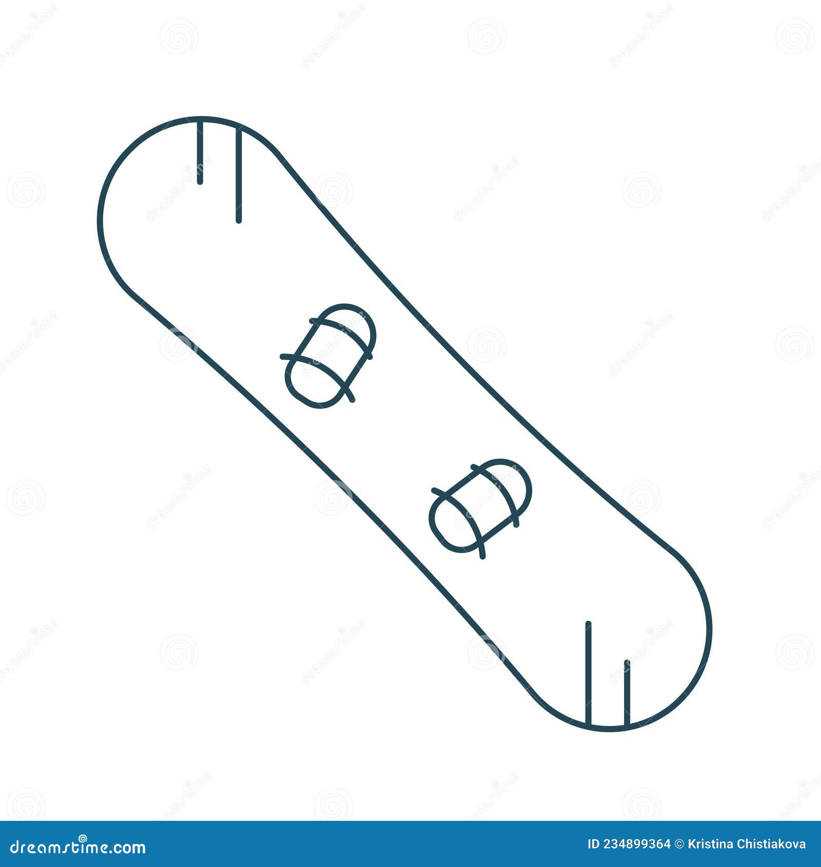 Outline Snowboard Icon. Editable Stroke - Stock Vector Stock Vector ...