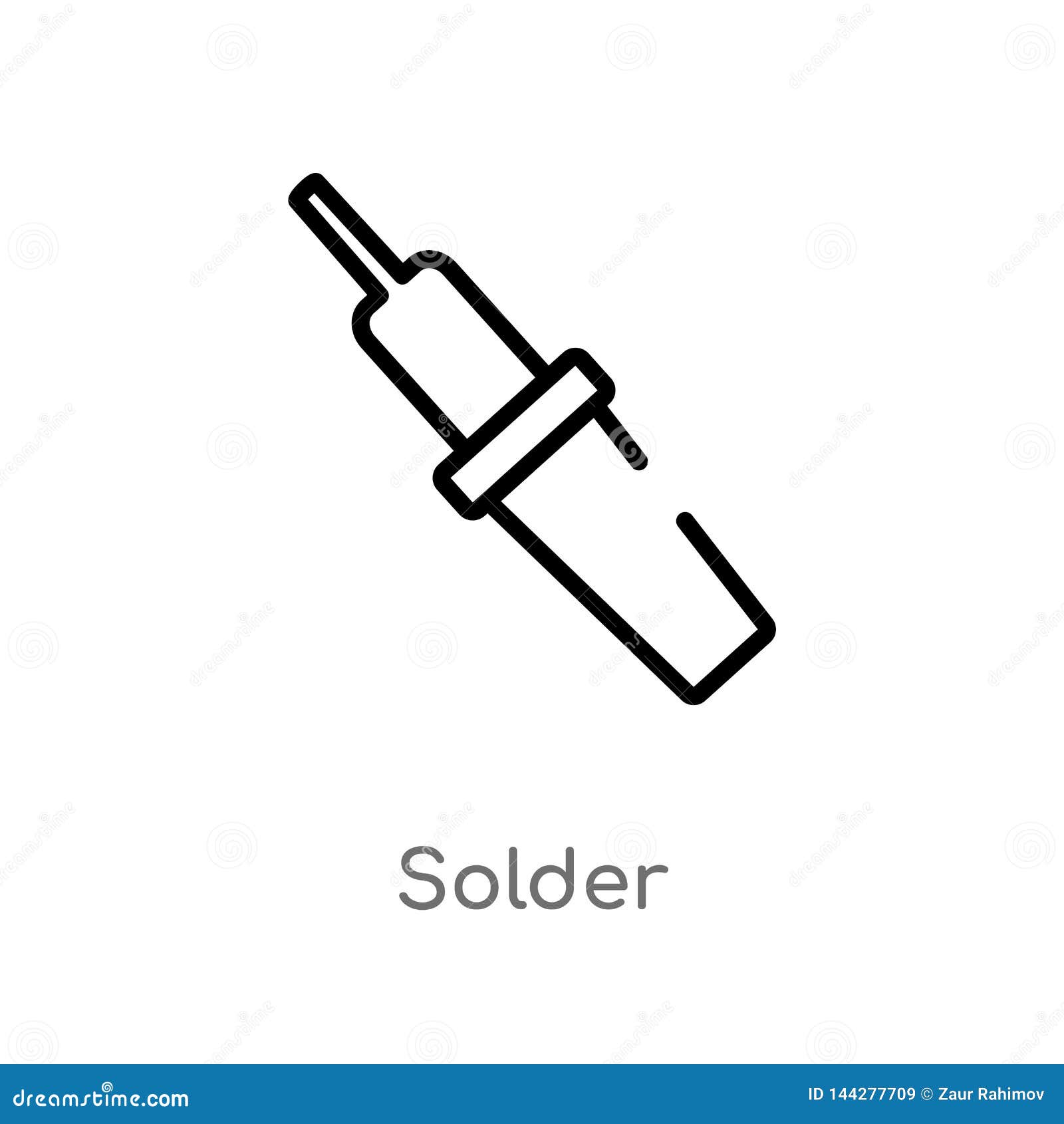 Outline Solder Vector Icon. Isolated Black Simple Line Element Illustration from Construction ...