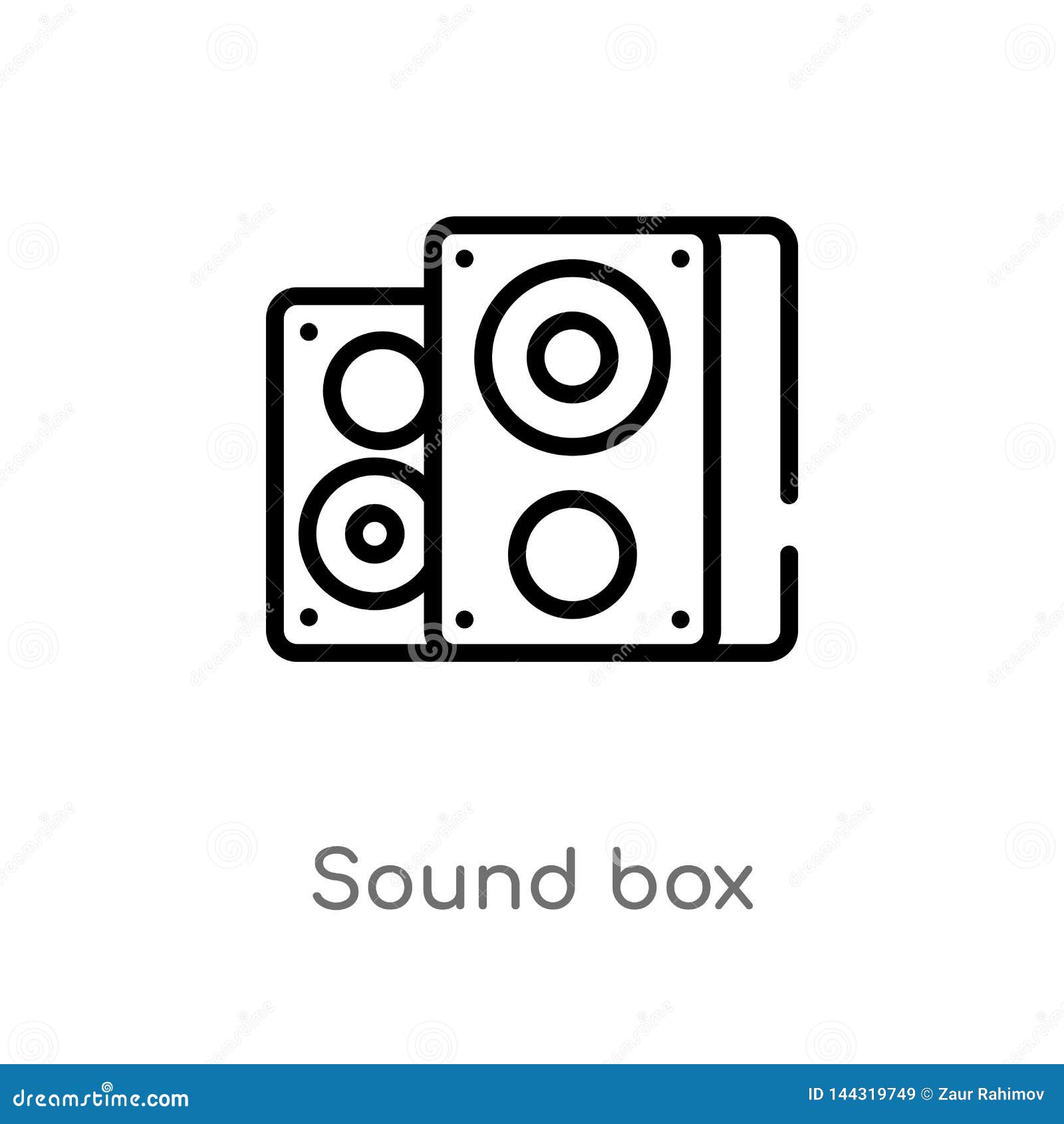 Outline Sound On Vector Icon. Isolated Black Simple Line Element ...