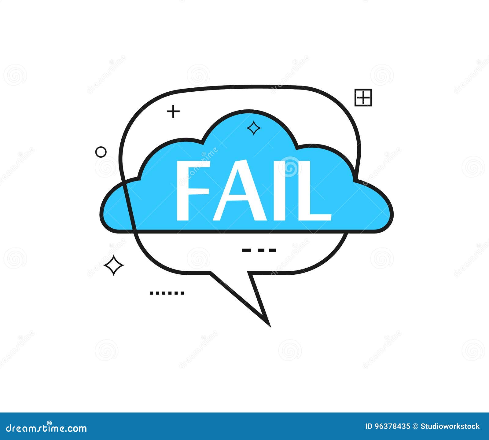 Fail Phrase. Lose Slogan Lettering Isolated On White Colourful Text ...