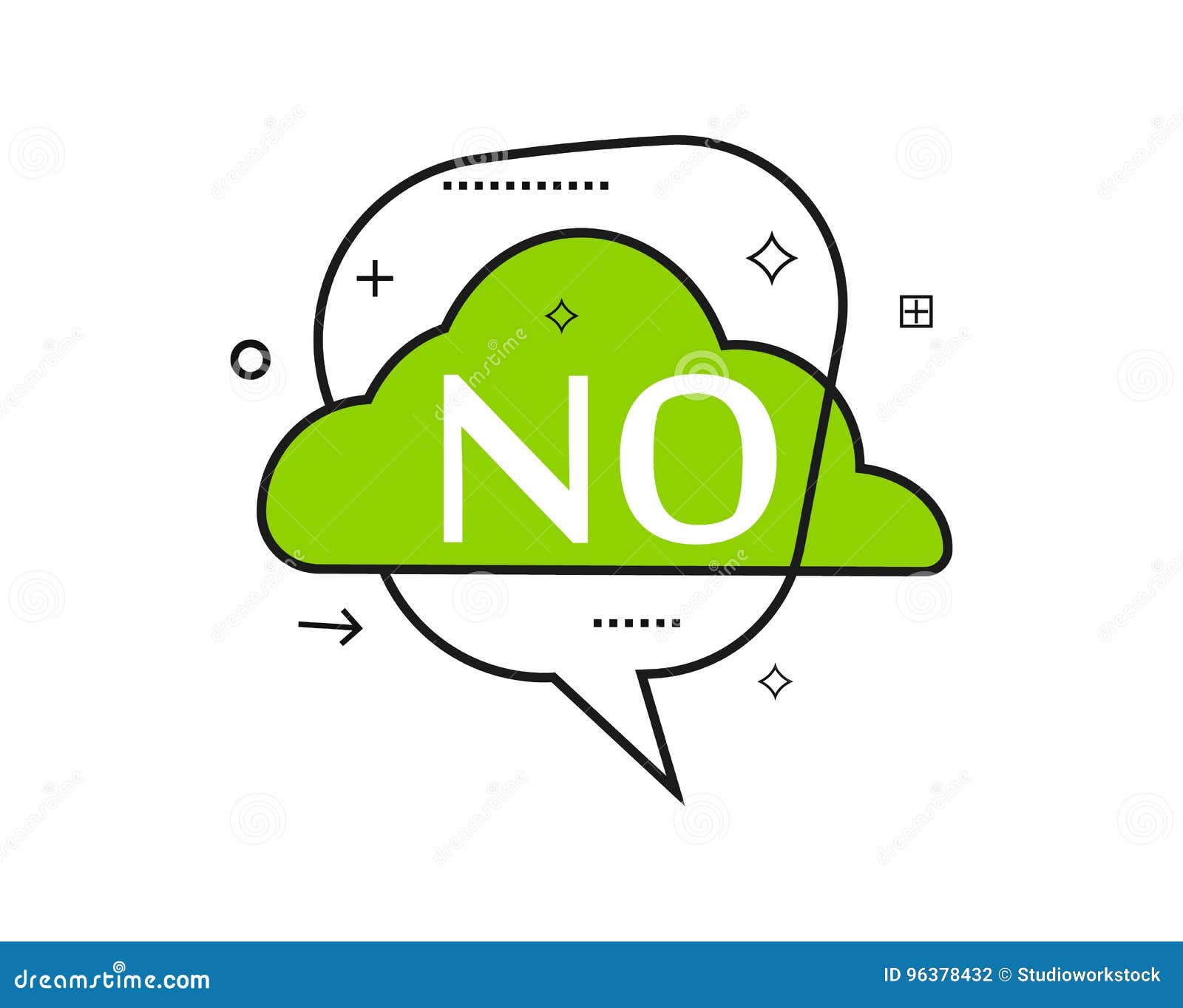 Outline Speech Bubble with No Phrase Stock Vector - Illustration of ...