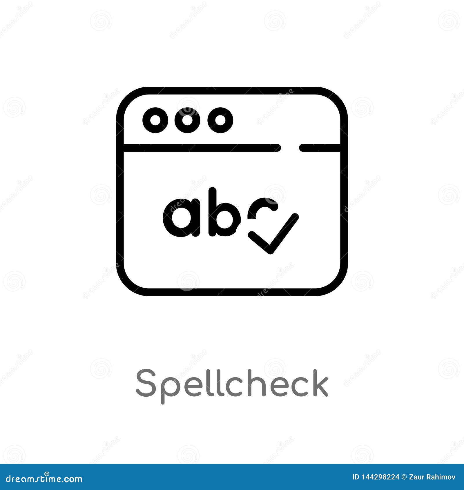 Spellcheck Icon On White Background. Simple Element Illustration From ...