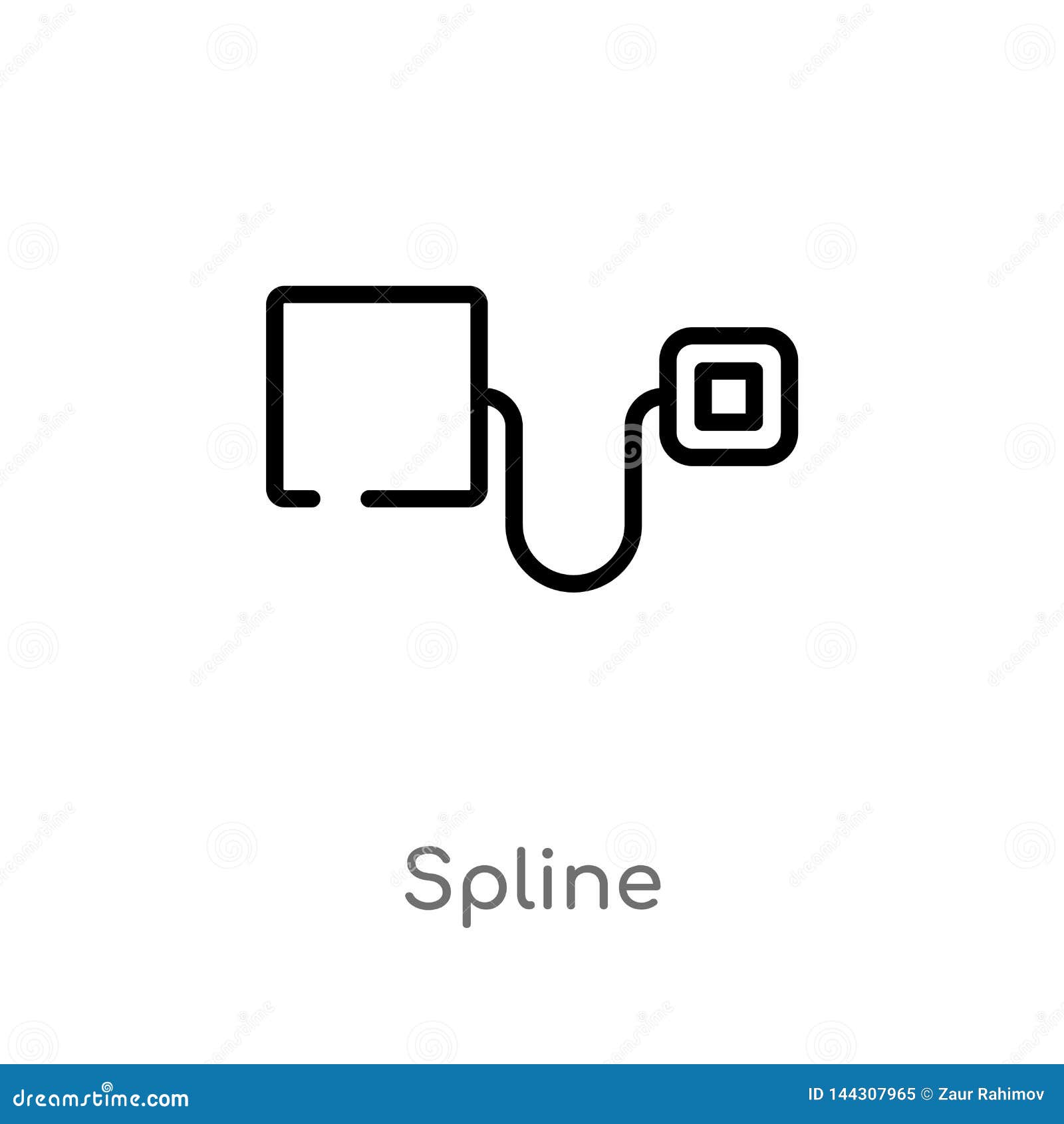Spline Icon Vector. Trendy Flat Spline Icon From Geometry Collection ...
