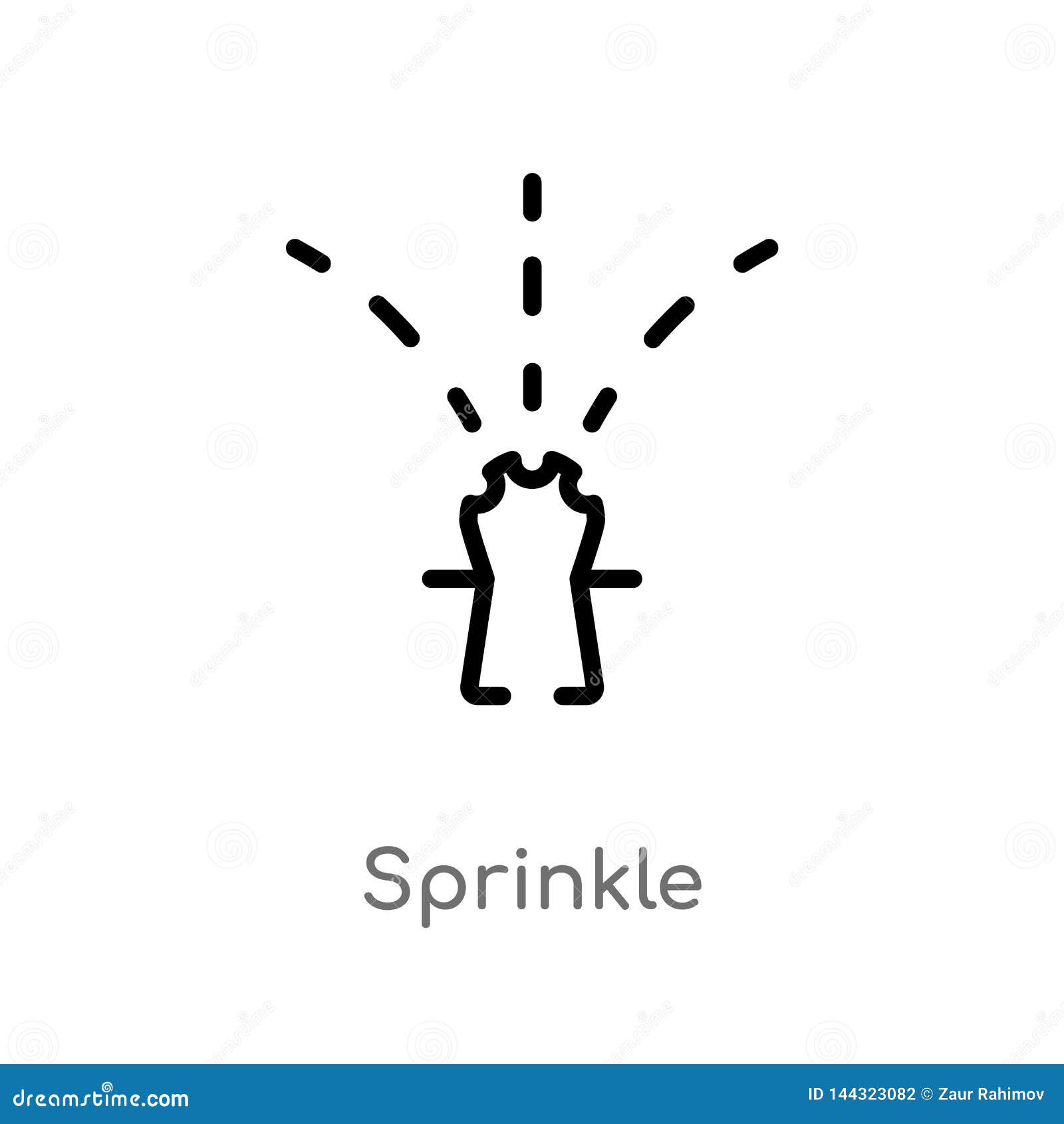 Sprinkle Vector Icon Isolated On Transparent Background, Linear ...