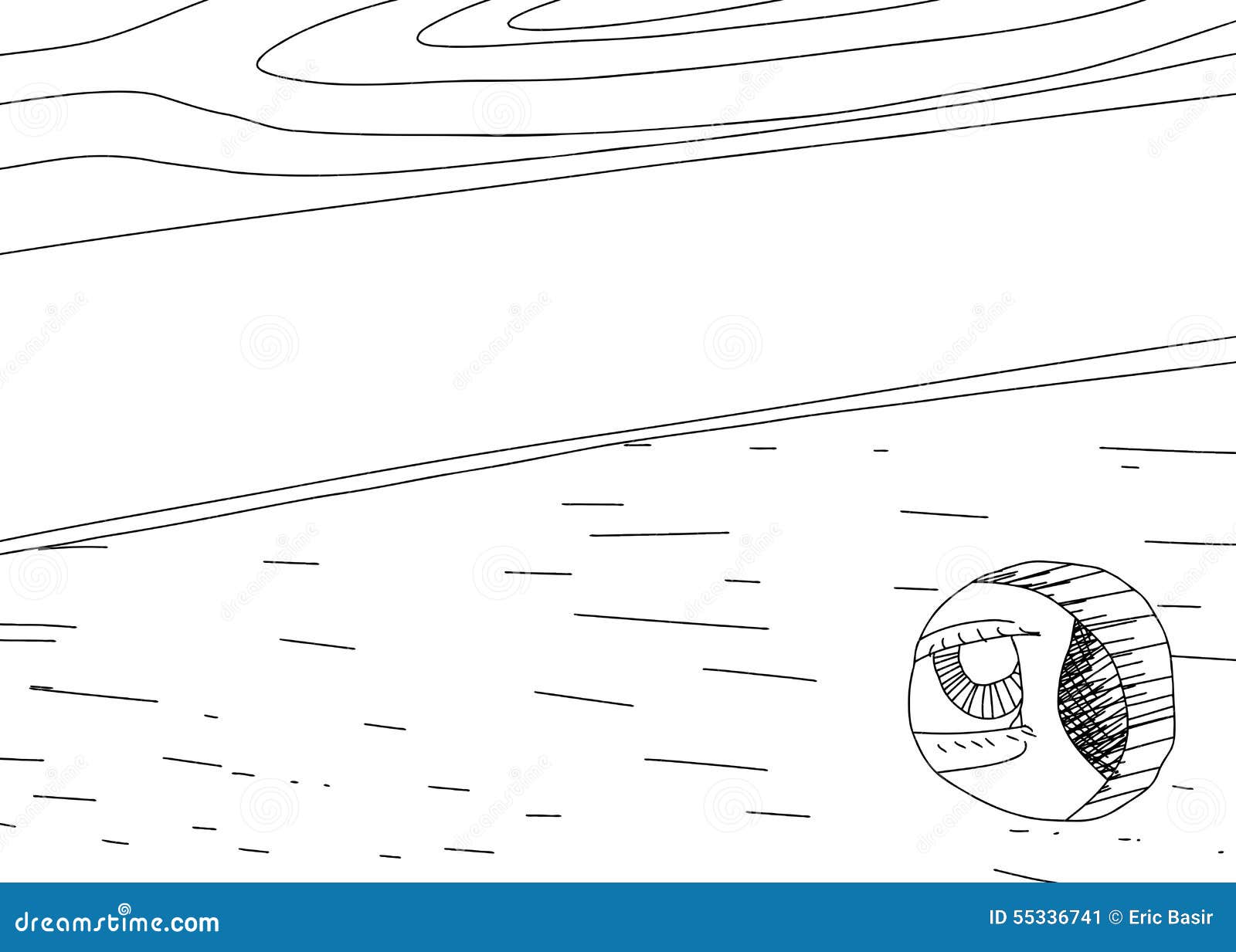 Outline of Spy Looking through Hole Stock Illustration - Illustration ...