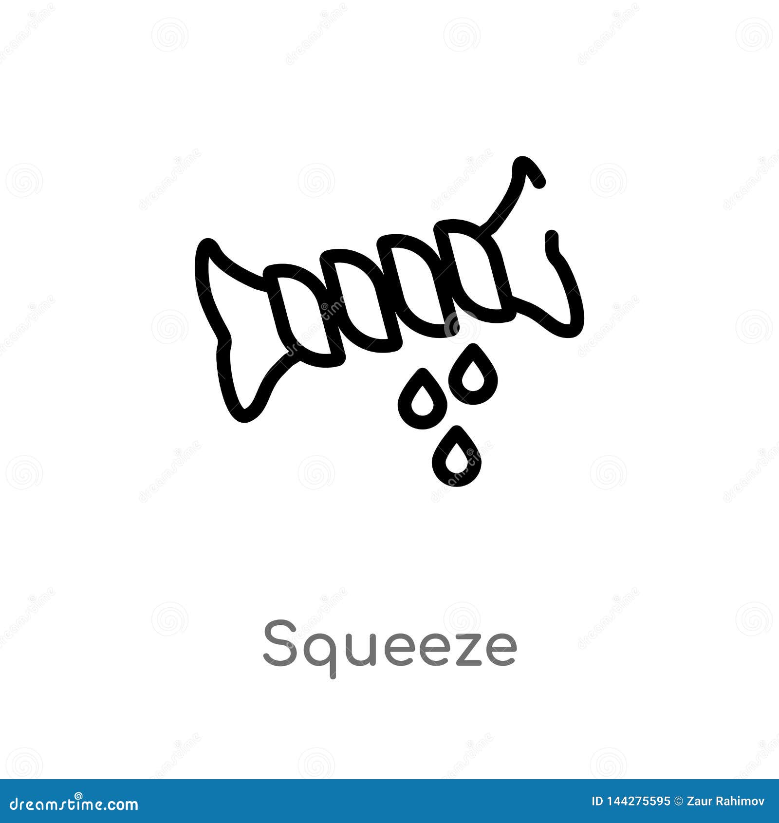 Outline Squeeze Vector Icon. Isolated Black Simple Line Element ...