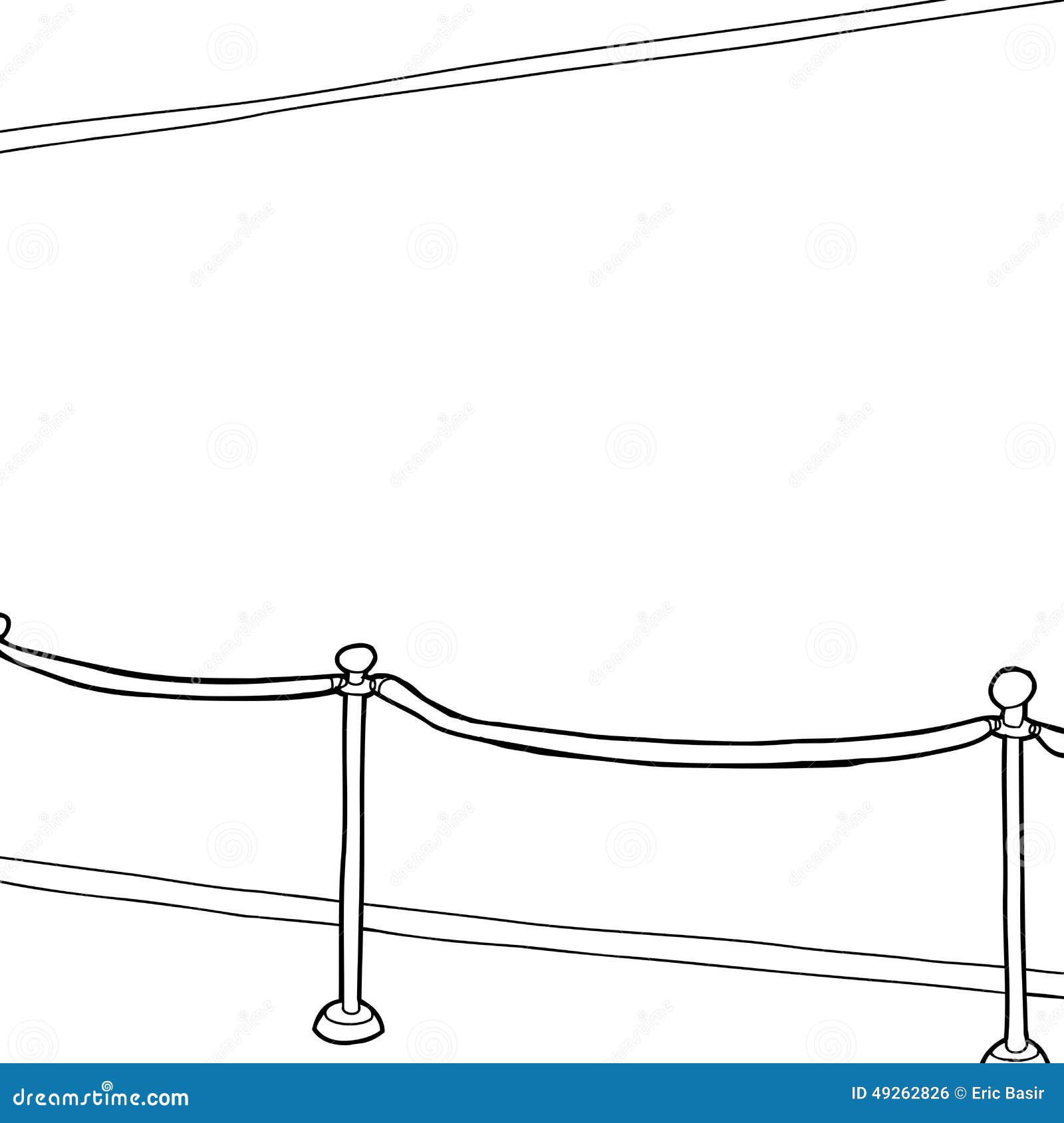 Outline Stantion and Wall stock illustration. Illustration of barrier ...