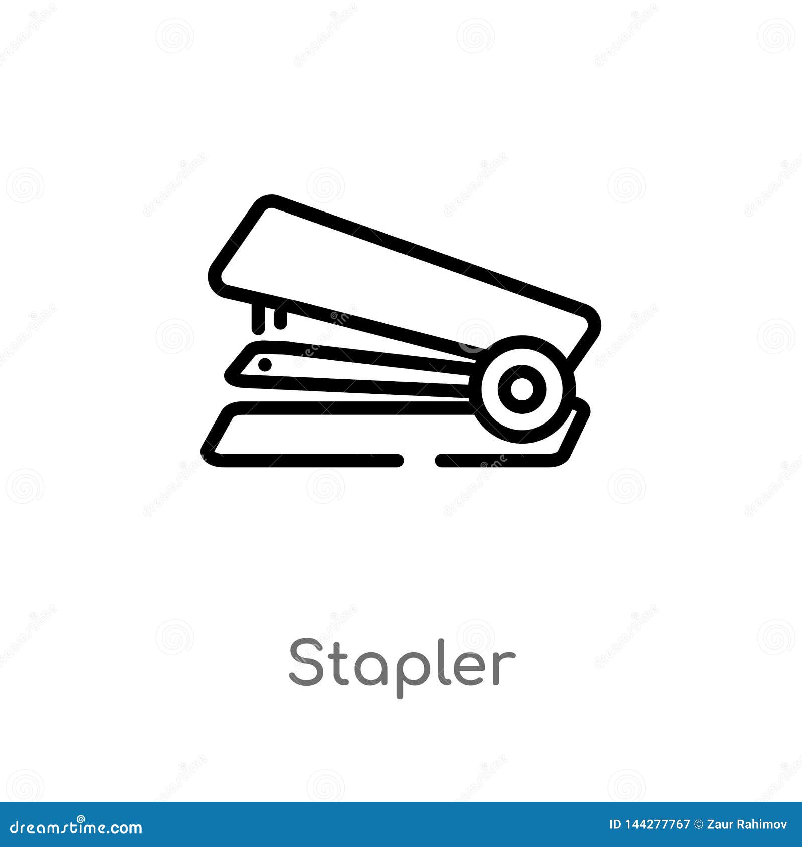 Outline Stapler Vector Icon. Isolated Black Simple Line Element Illustration from Tools Concept ...