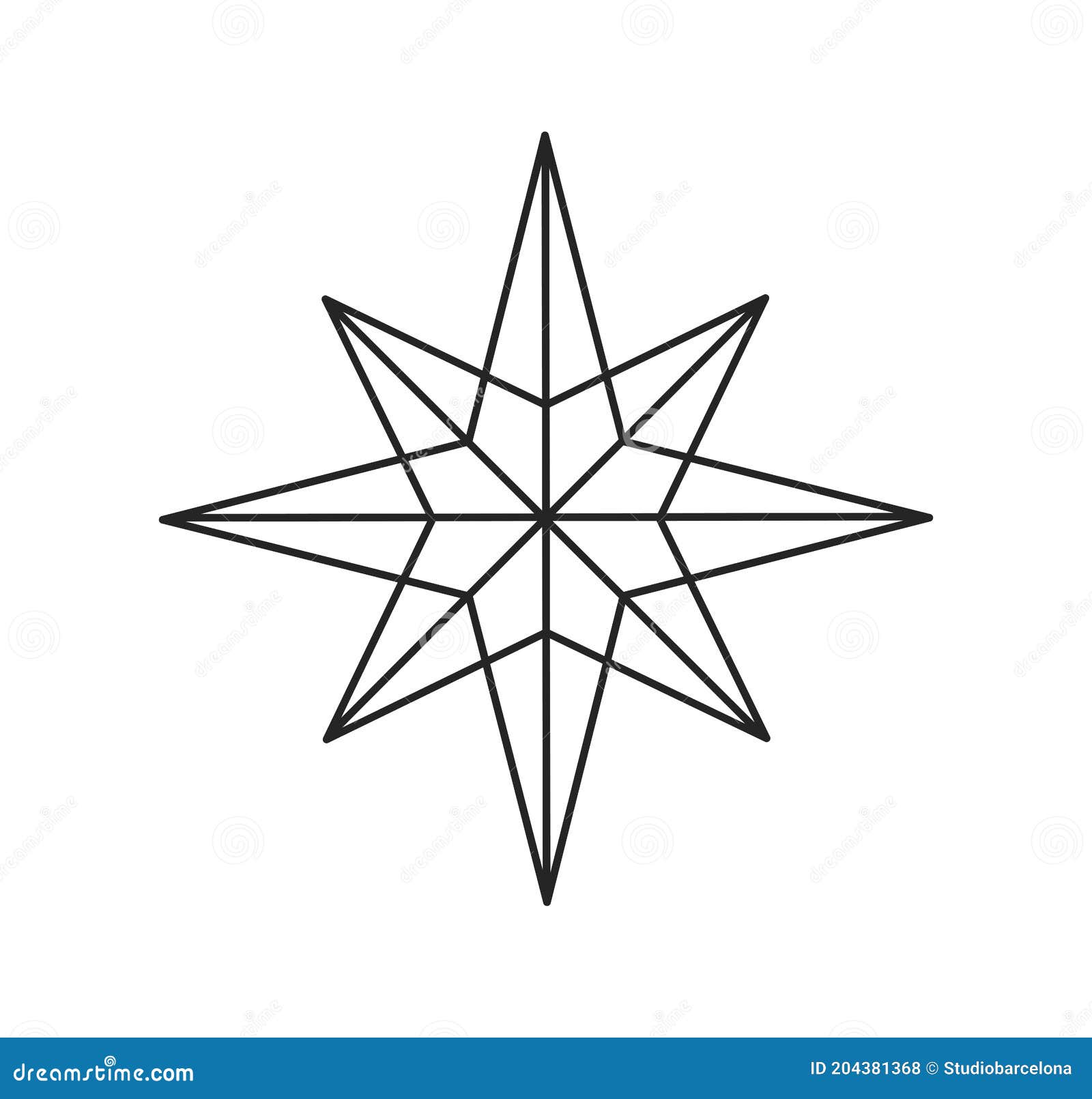 Outline star shape symbol stock vector. Illustration of ornament ...