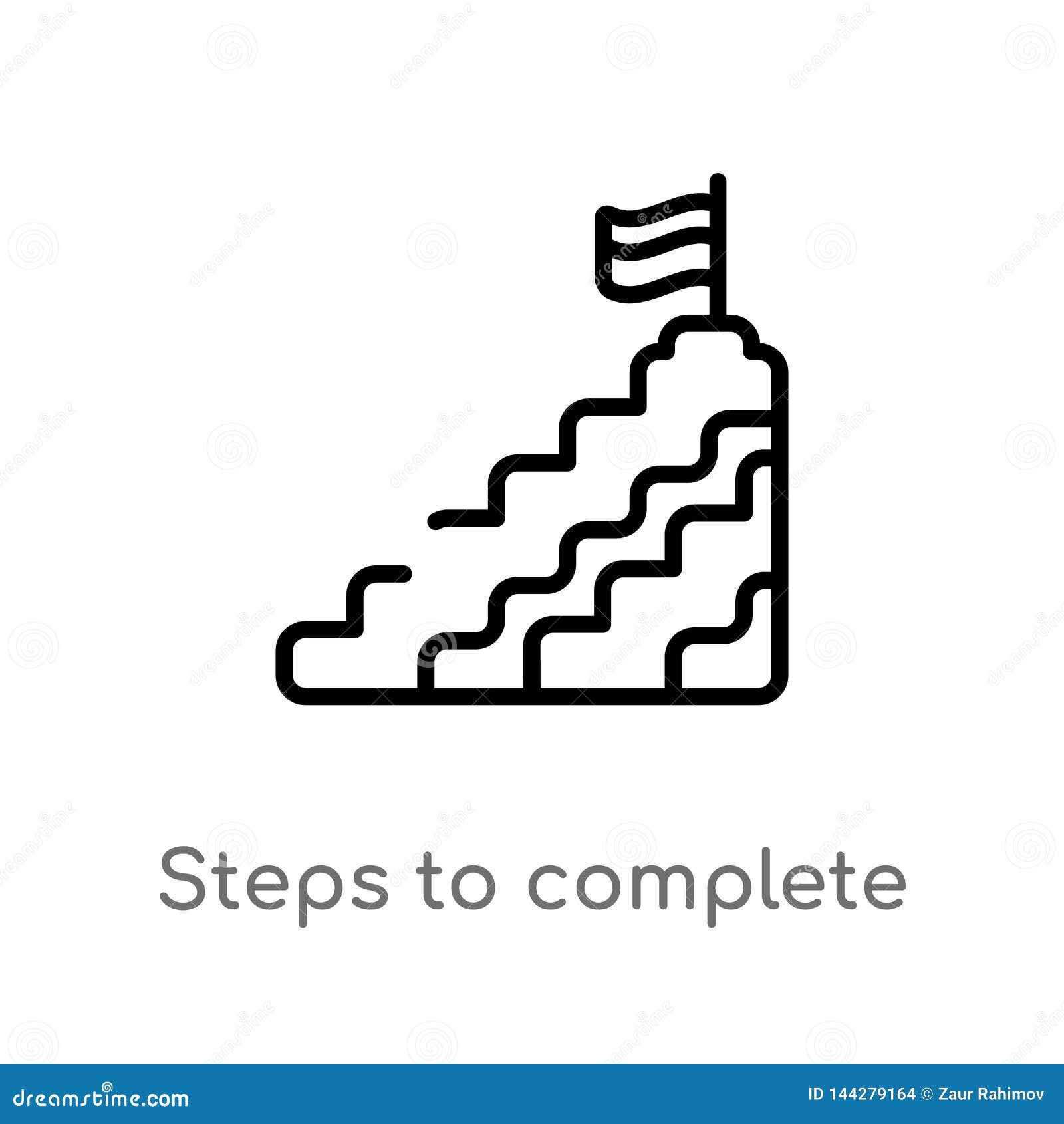 Steps To Complete Icon Vector Sign And Symbol Isolated On White ...
