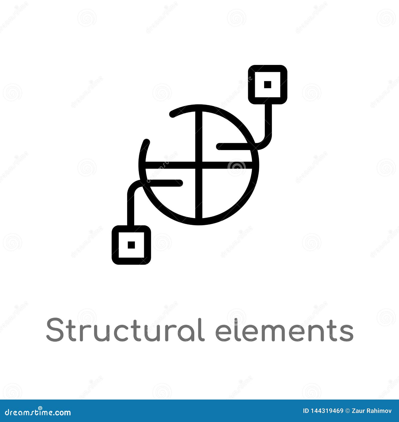 Structural Elements Linear Icons Set. Beams, Columns, Trusses, Frames ...