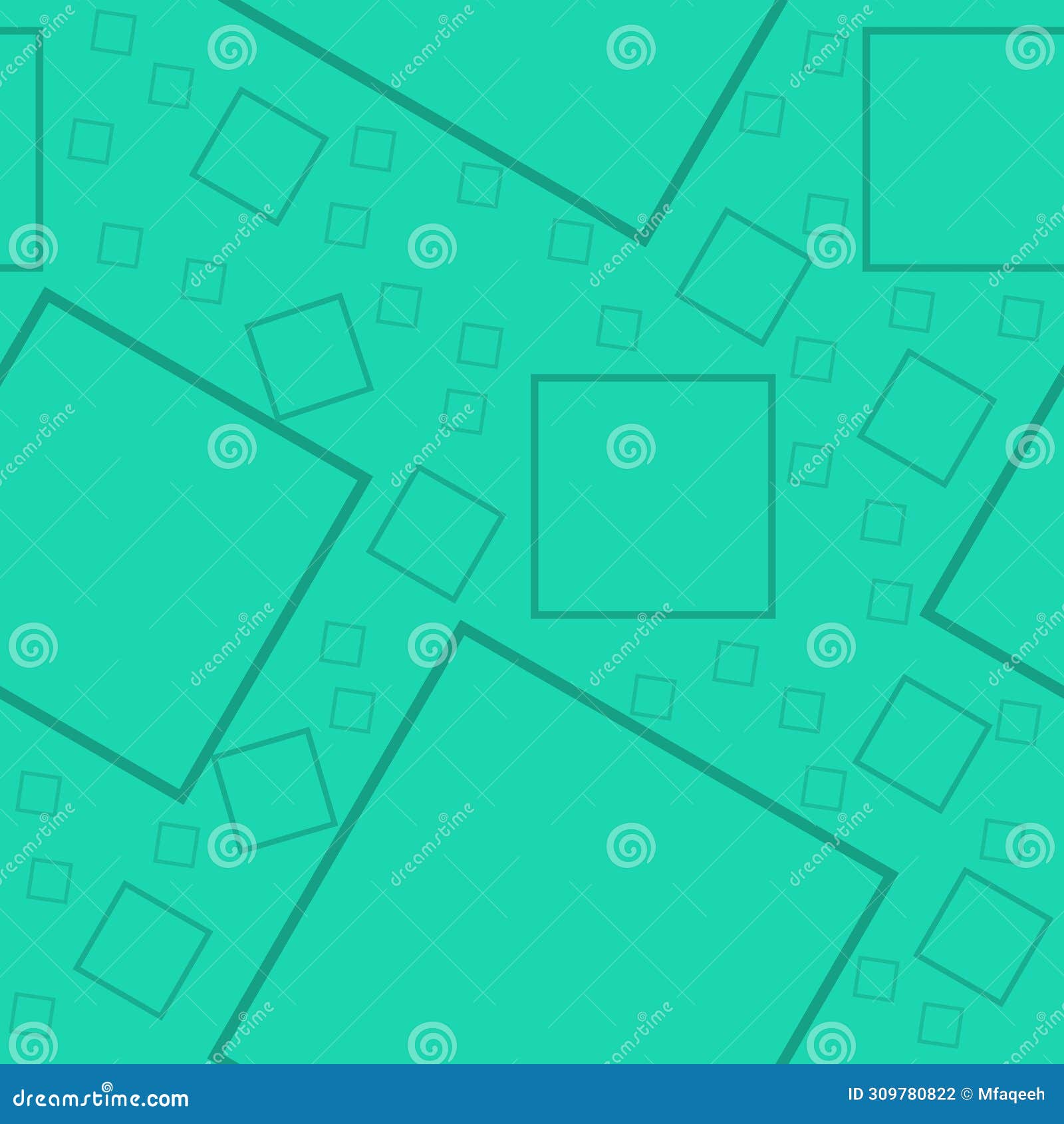 Outline Style Green Rectangles Vector Seamless Pattern Stock ...