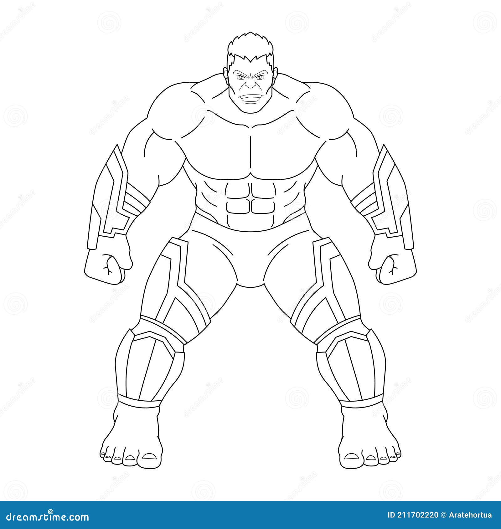Outline of a Superhero Cartoon Stock Vector - Illustration of retro ...