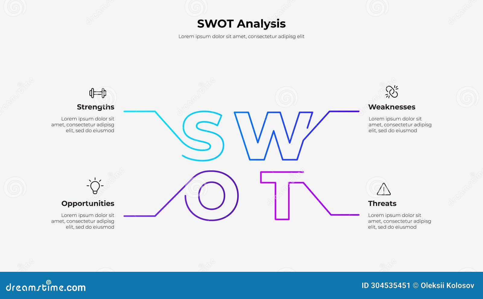 Outline SWOT Letters. Strength, Weakness, Opportunity and Threat ...