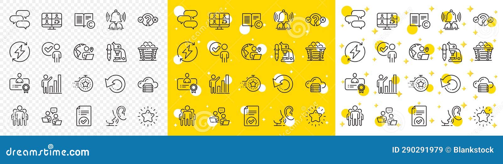 Outline Set Of Talk Bubble, Recovery Server And Ranking Star Line Icons ... Outline Set Of Talk Bubble, Recovery Server And Ranking Star Line Icons ...