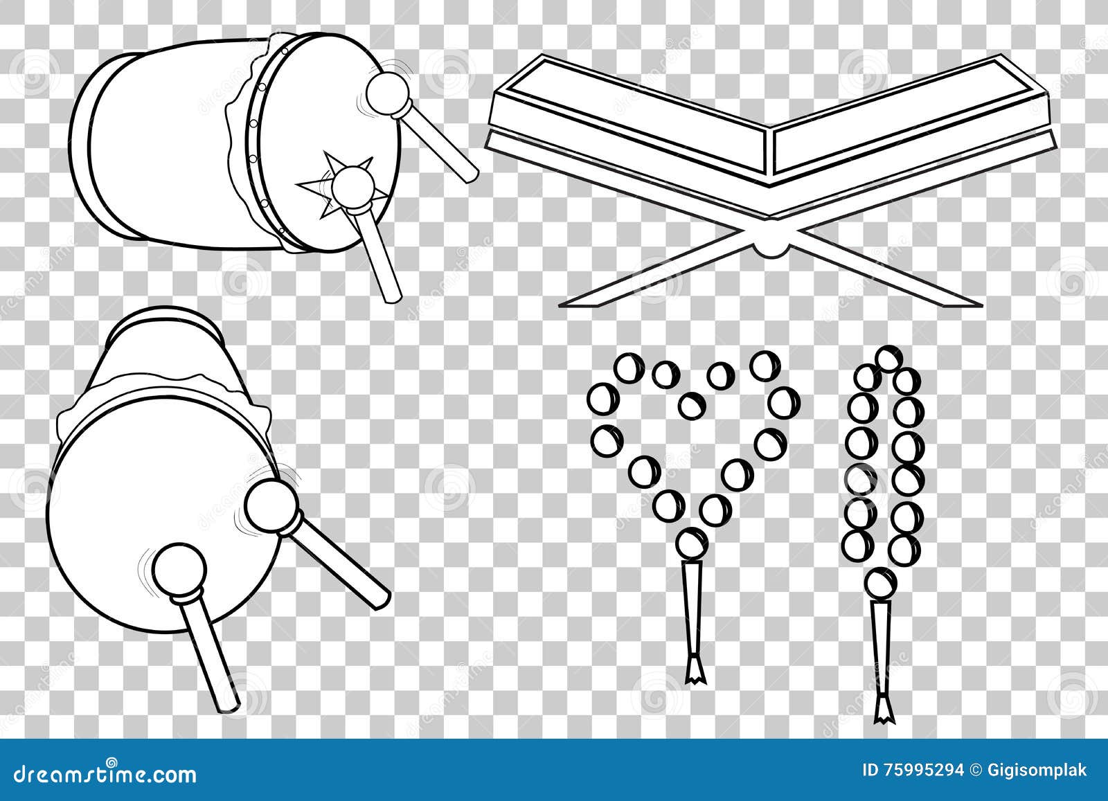 Outline Quran Rehal Vector Icon. Isolated Black Simple Line Element ...