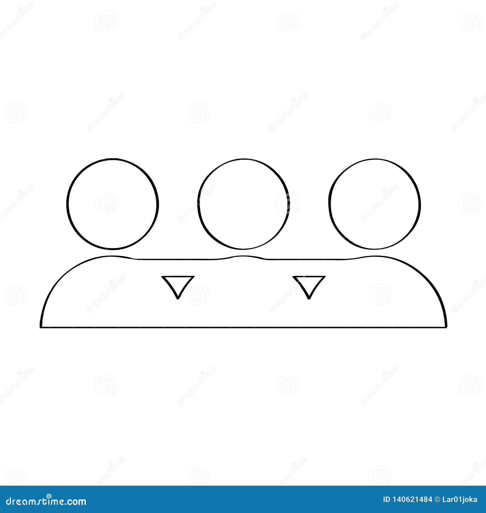 Isolated teamwork outline stock vector. Illustration of meeting - 140621484