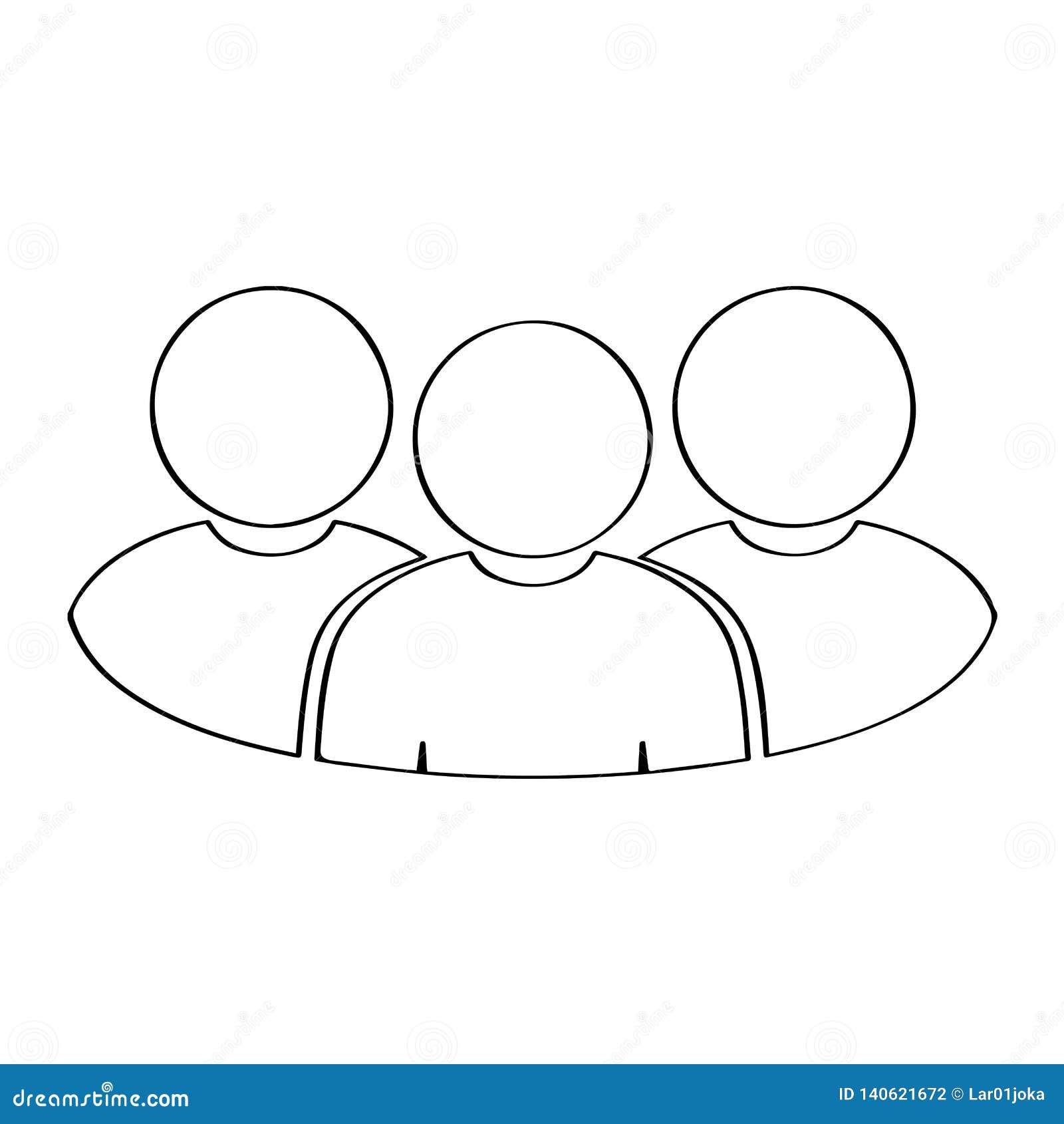 Isolated teamwork outline stock vector. Illustration of union - 140621672