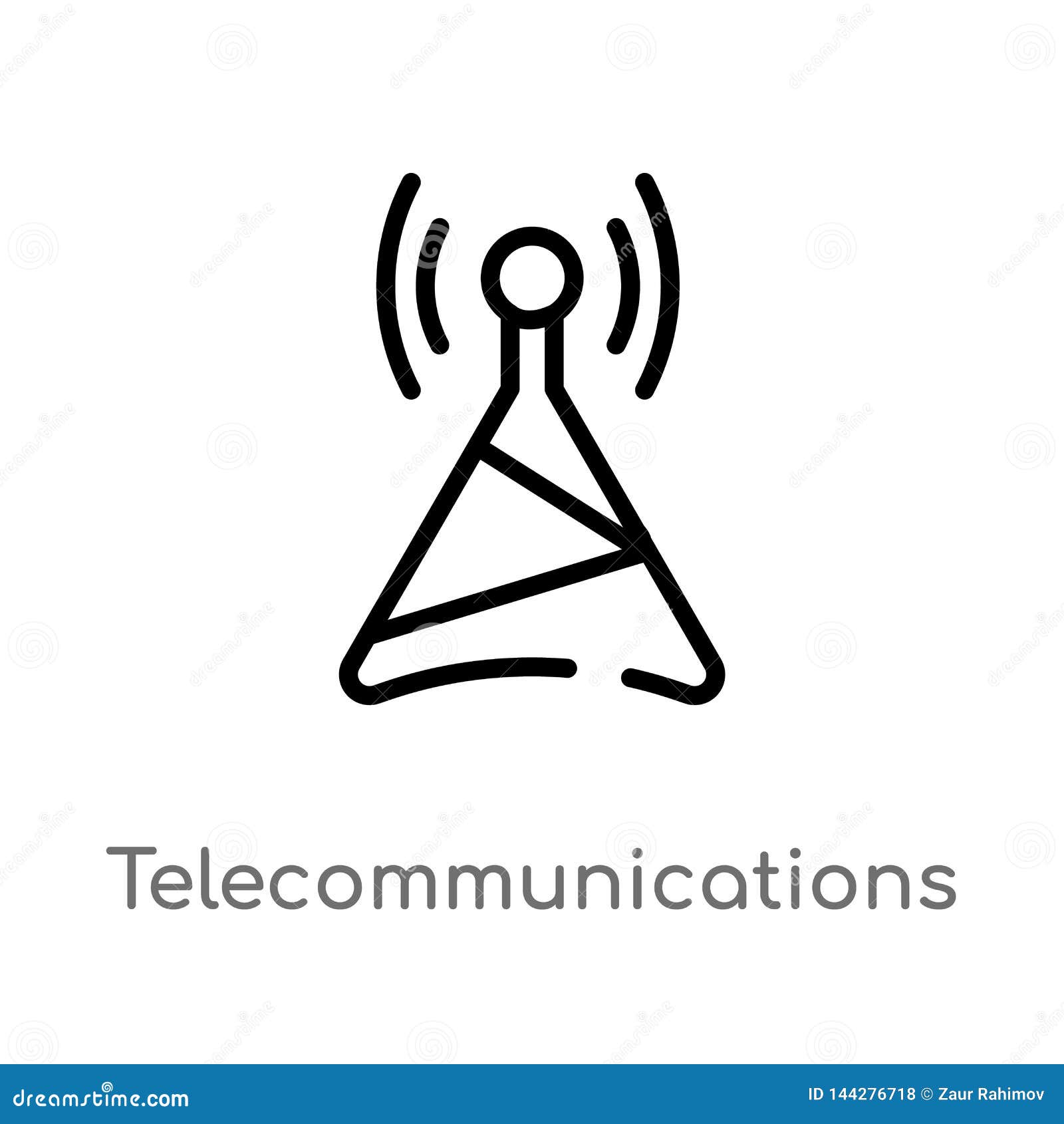 Telecommunications Line Icons Collection. Connectivity, Fibre ...