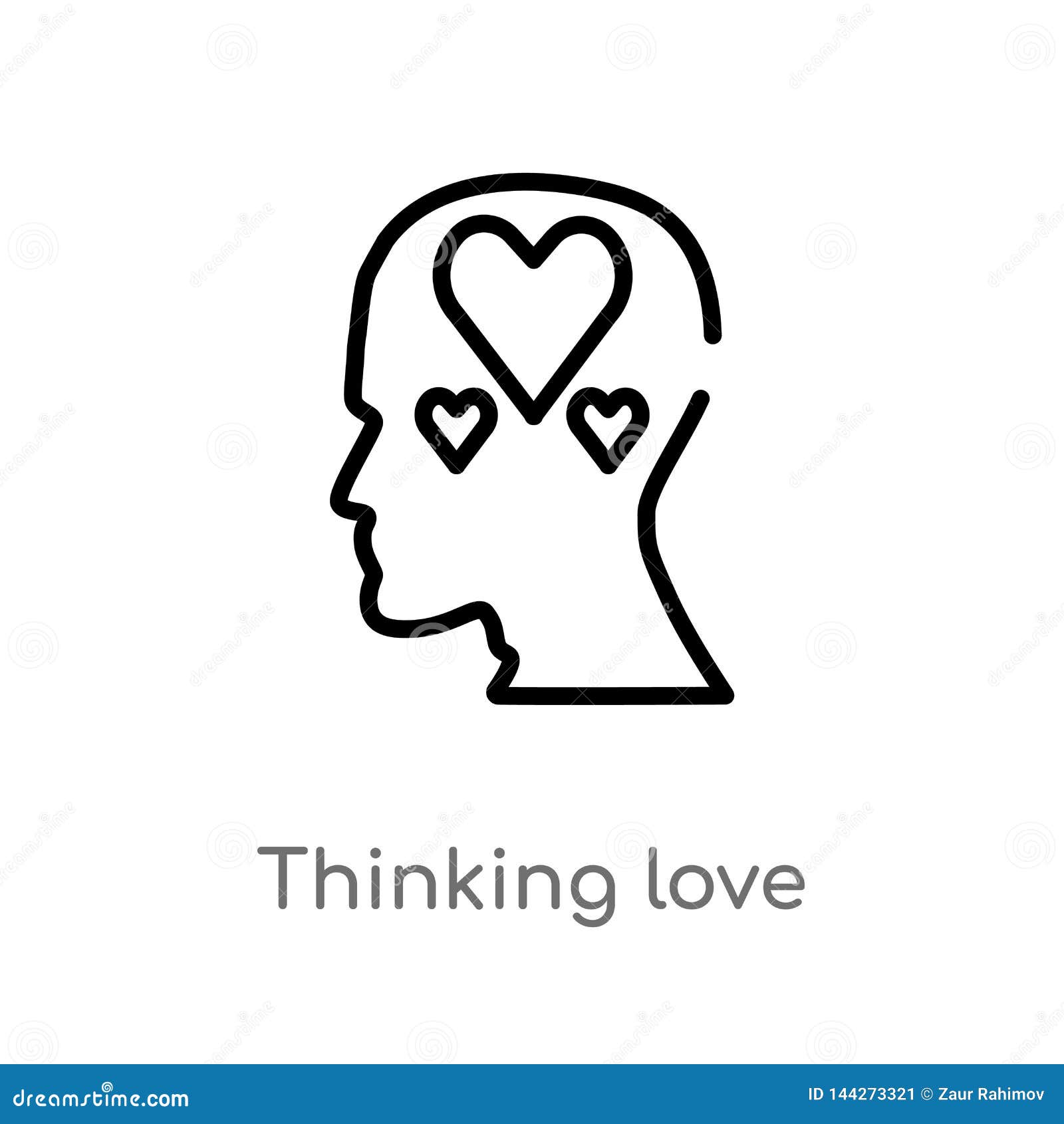 Man Thinking About Love Icon In Trendy Design Style. Man Thinking About ...