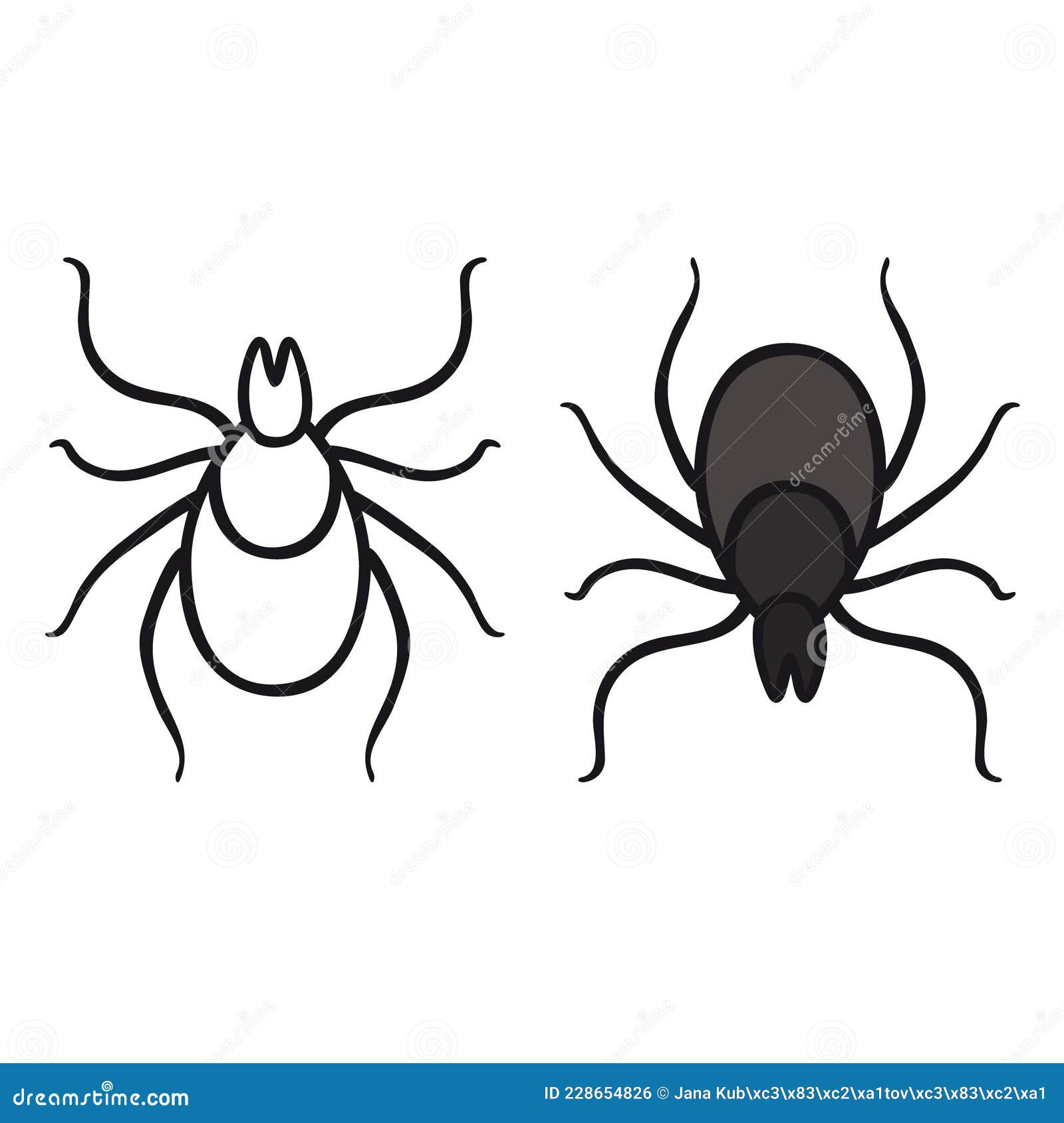 Outline tick illustration stock vector. Illustration of outline - 228654826
