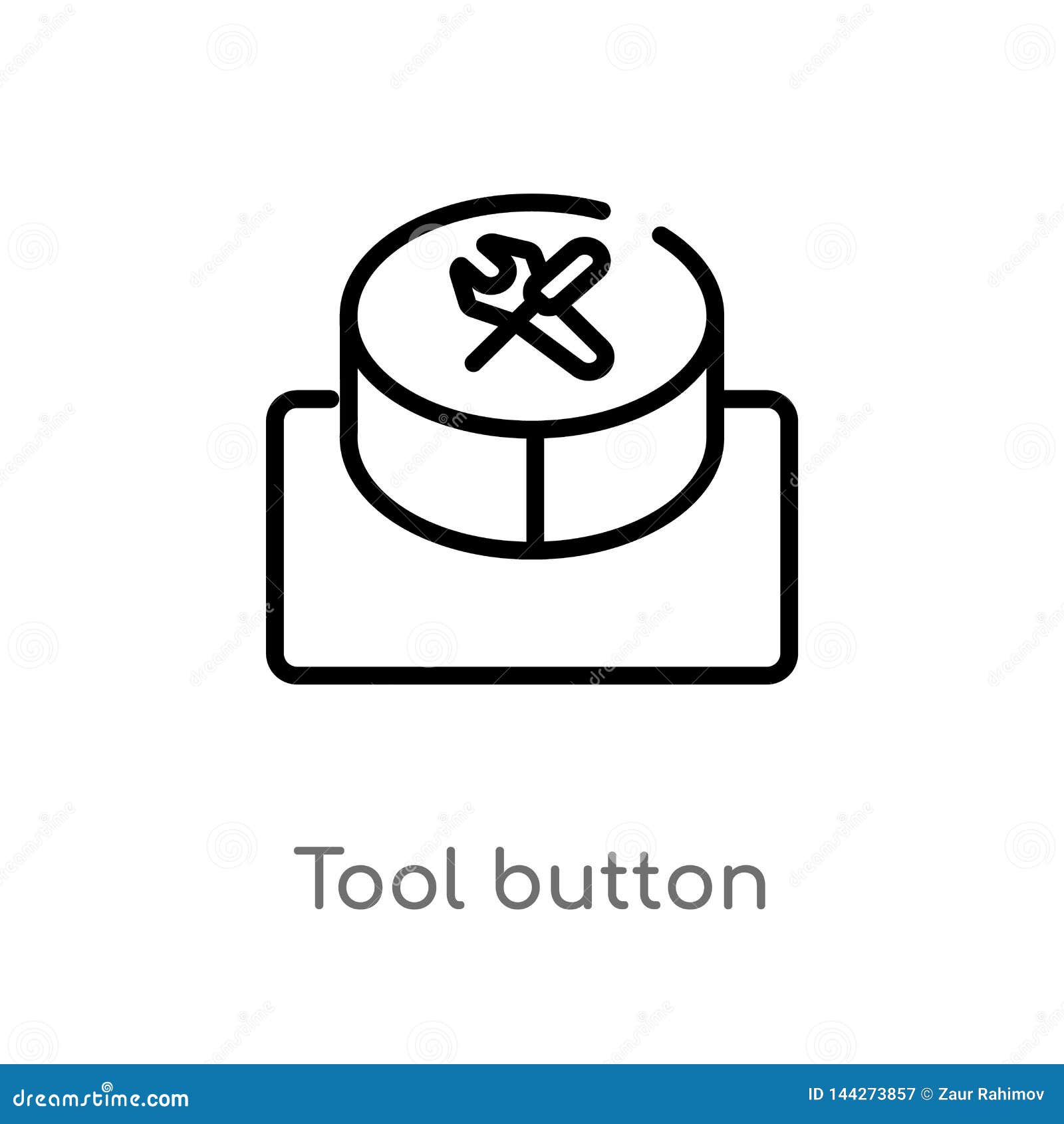 Outline Tool Button Vector Icon. Isolated Black Simple Line Element ...