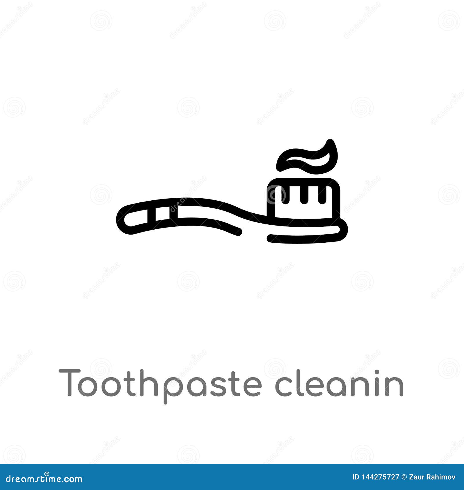 Toothpaste Cleanin Vector Icon On White Background. Flat Vector ...