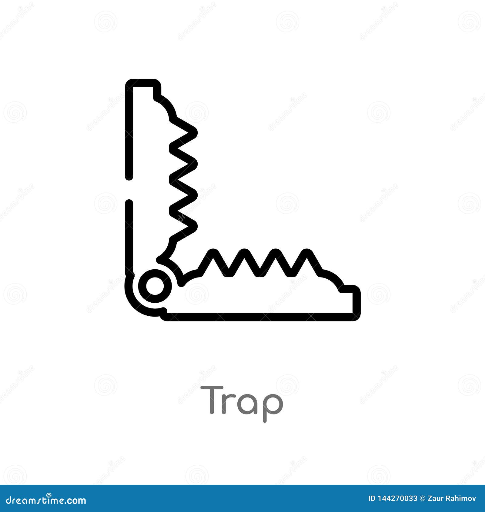 Outline Trap Vector Icon. Isolated Black Simple Line Element ...