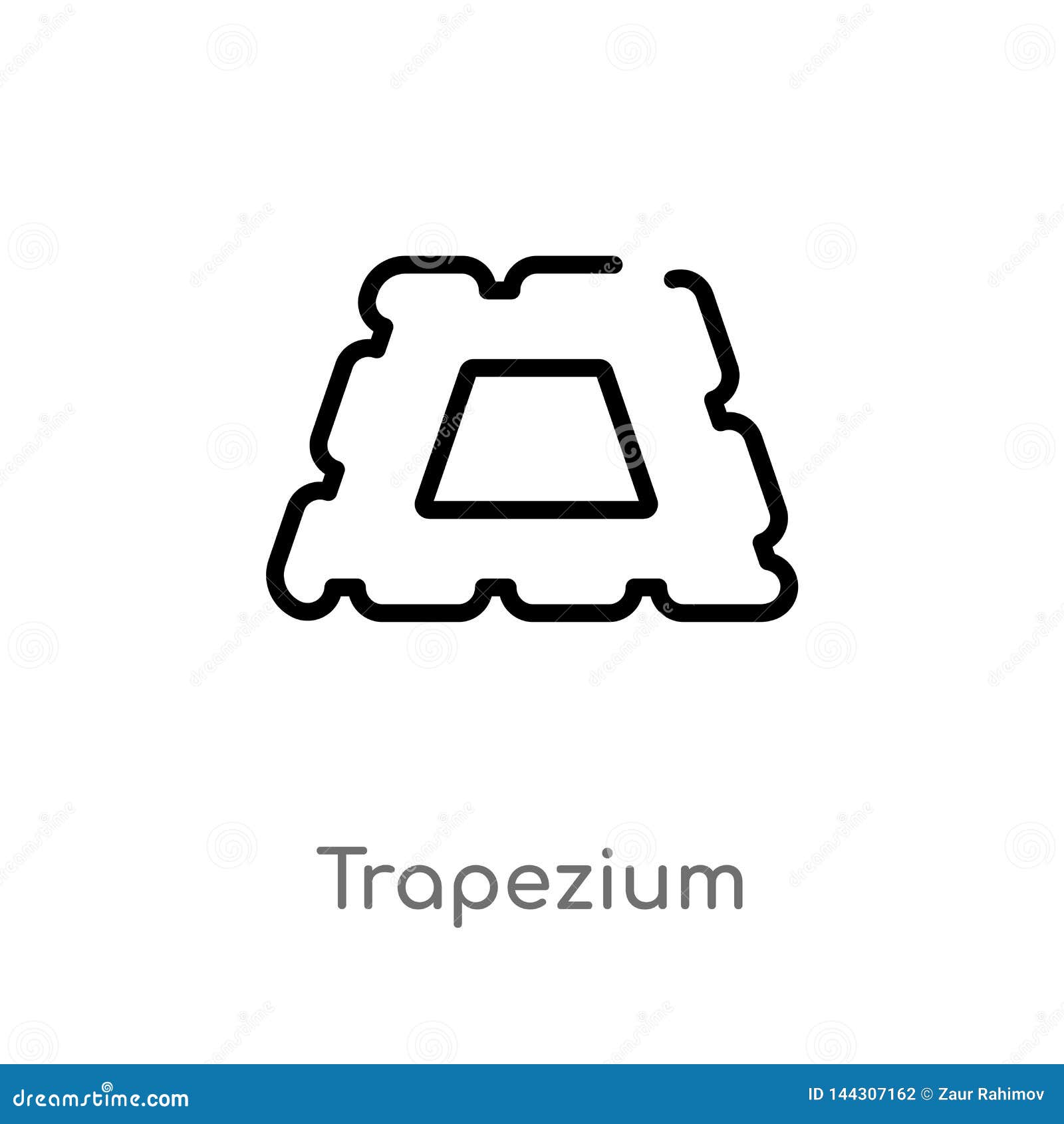 Trapezium Vector Icon On White Background. Flat Vector Trapezium Icon ...