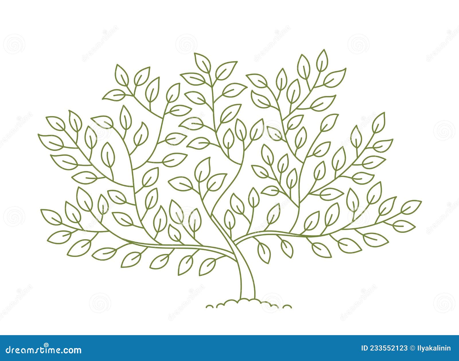Outline Tree. Open Paths. Editable Stroke. Custom Line Thickness ...
