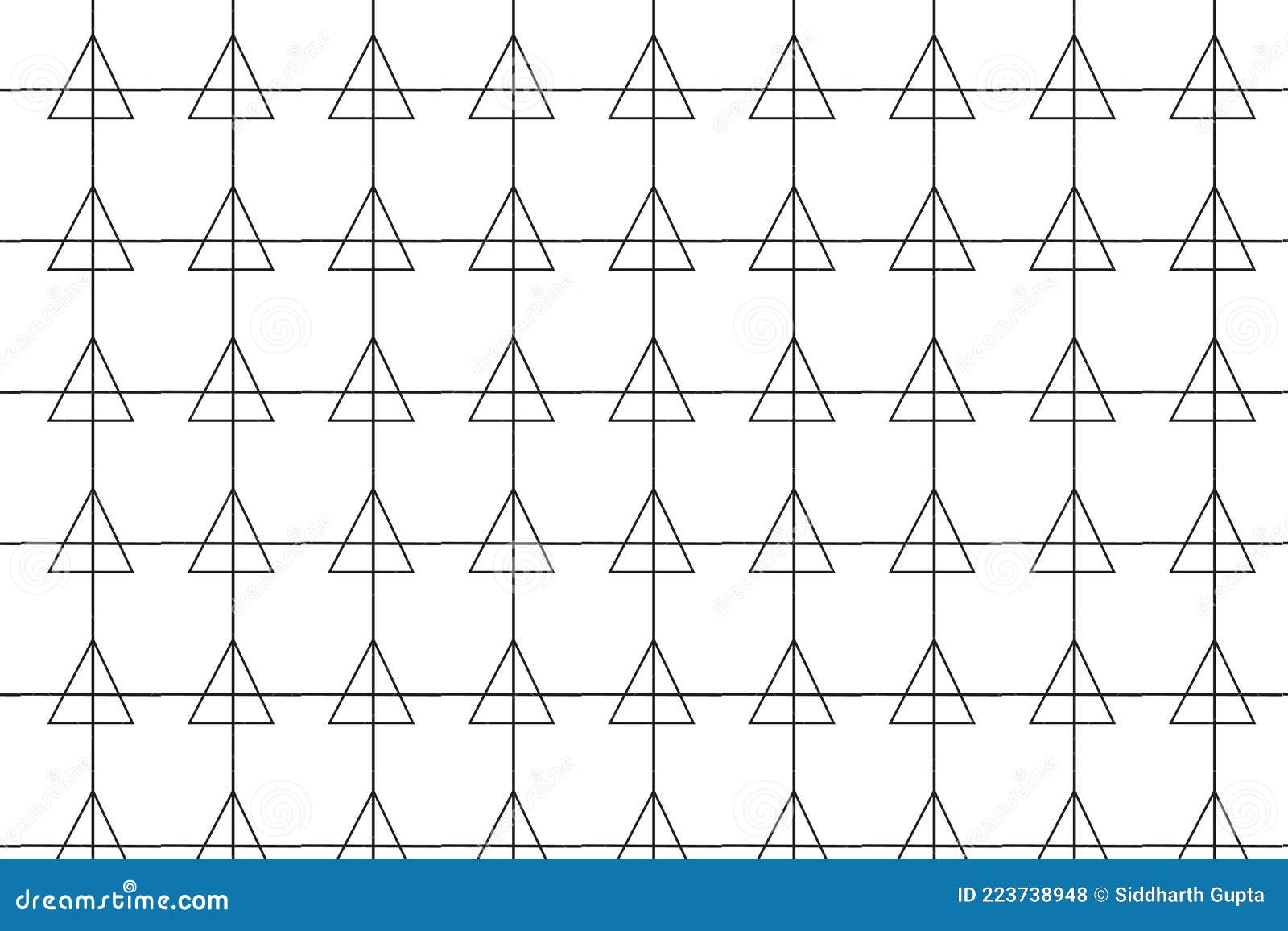 Outline Triangles Black White Background a Graphic Vector Seamless ...