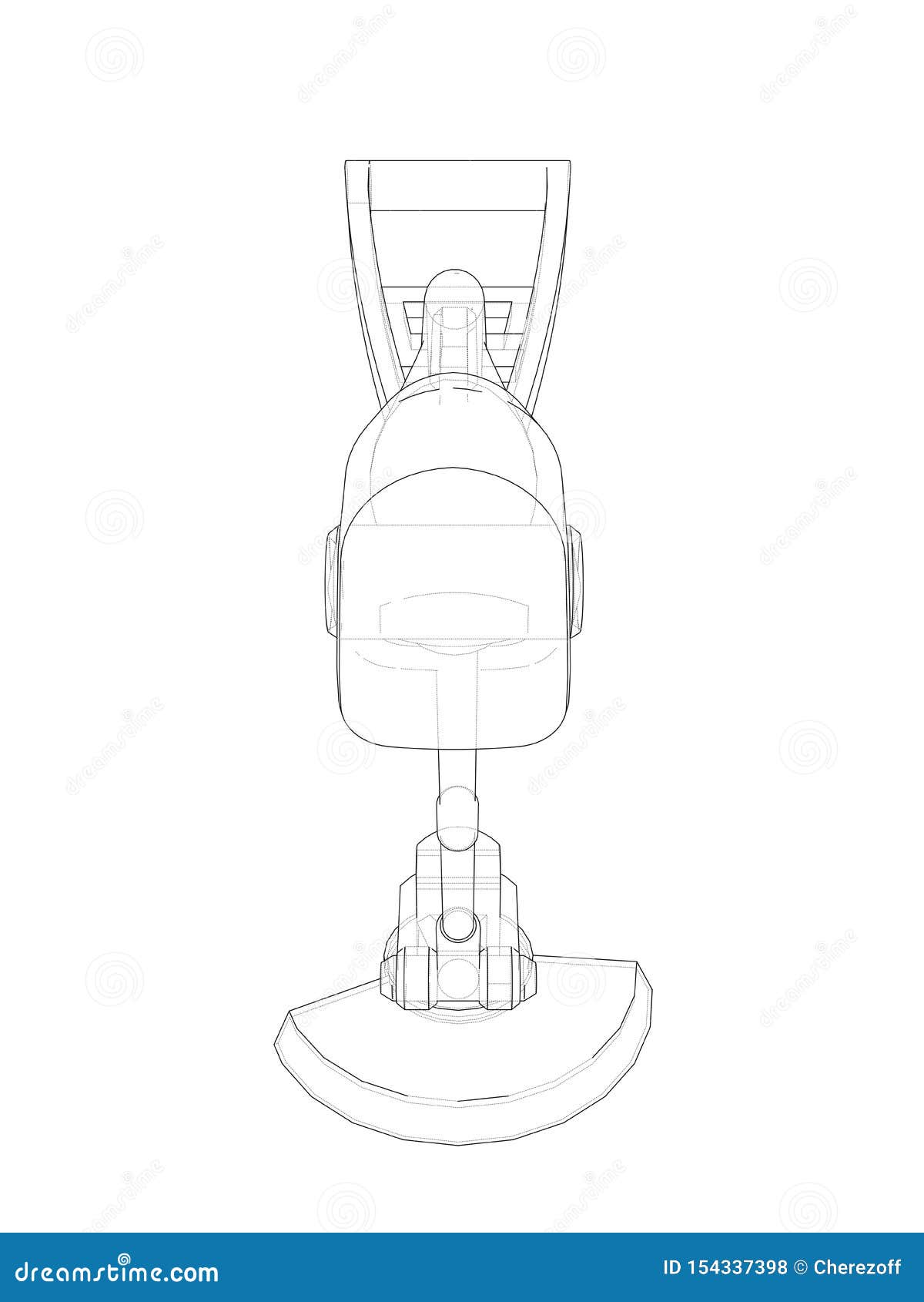 Outline Trimmer Grass Cutter. Vector Stock Vector - Illustration of ...