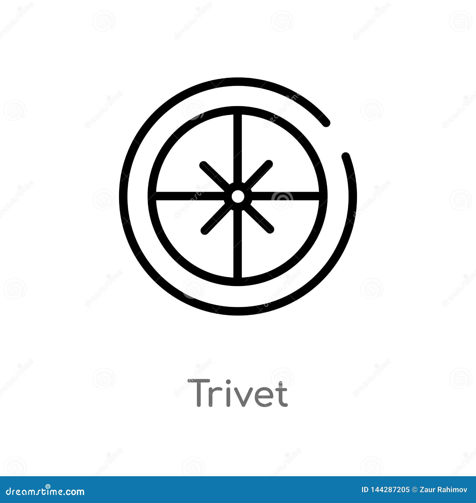 Outline Trivet Vector Icon. Isolated Black Simple Line Element ...