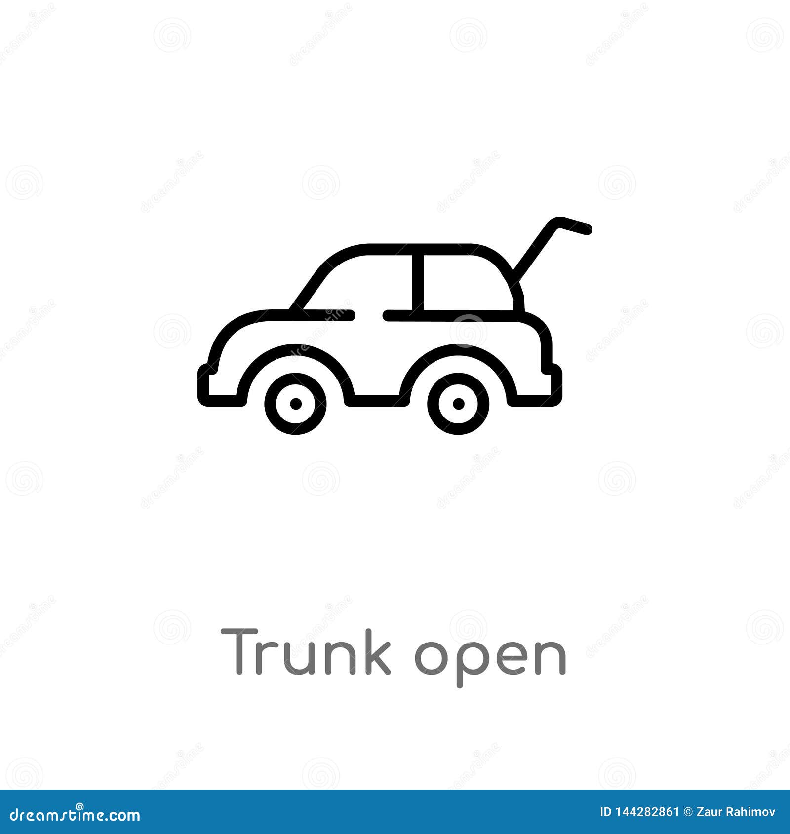 Trunk Open Icon Vector Isolated On White Background, Trunk Open Sign ...