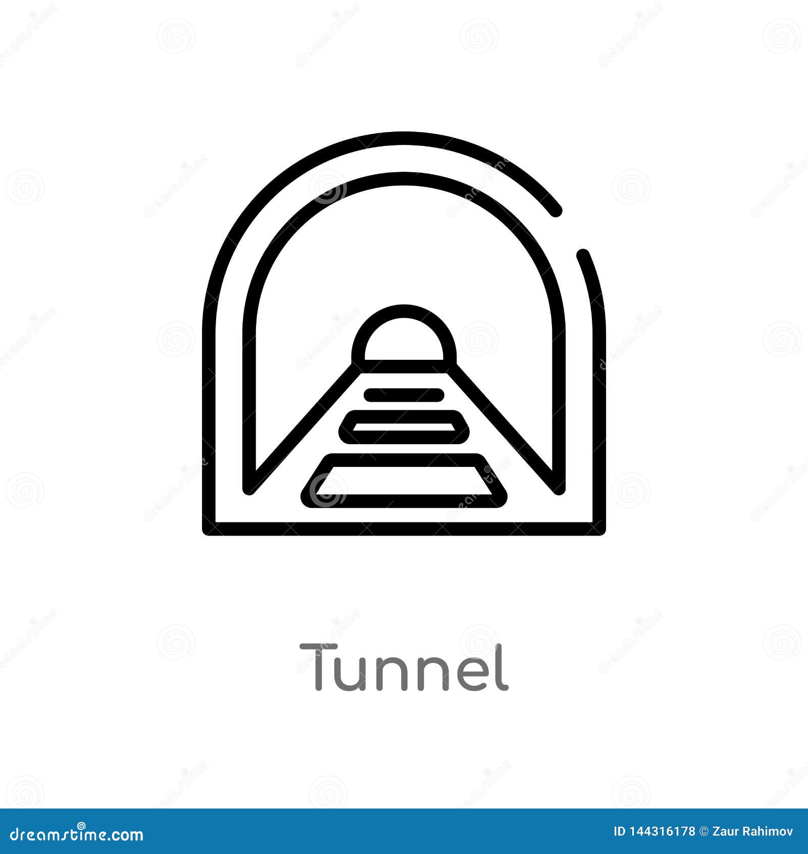 Outline Tunnel Vector Icon. Isolated Black Simple Line Element ... Outline Tunnel Vector Icon. Isolated Black Simple Line Element ...