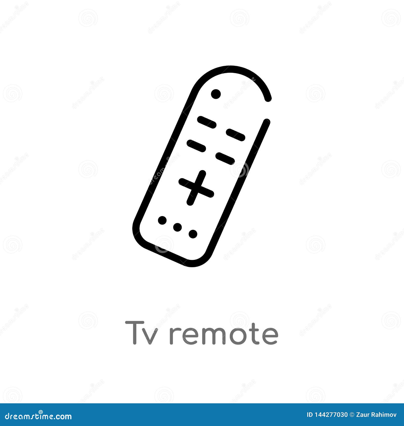Outline Tv Remote Vector Icon. Isolated Black Simple Line Element ...