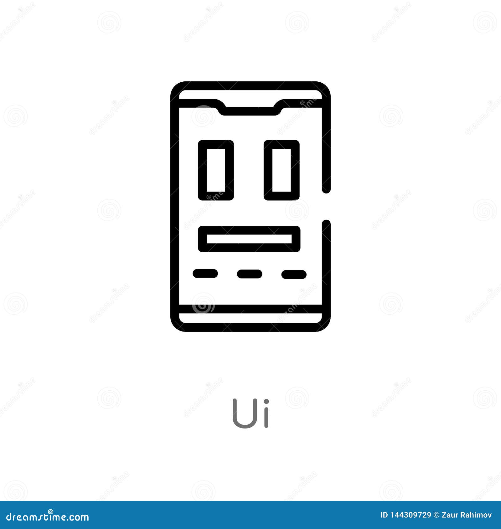 Outline Ui Vector Icon. Isolated Black Simple Line Element Illustration ...
