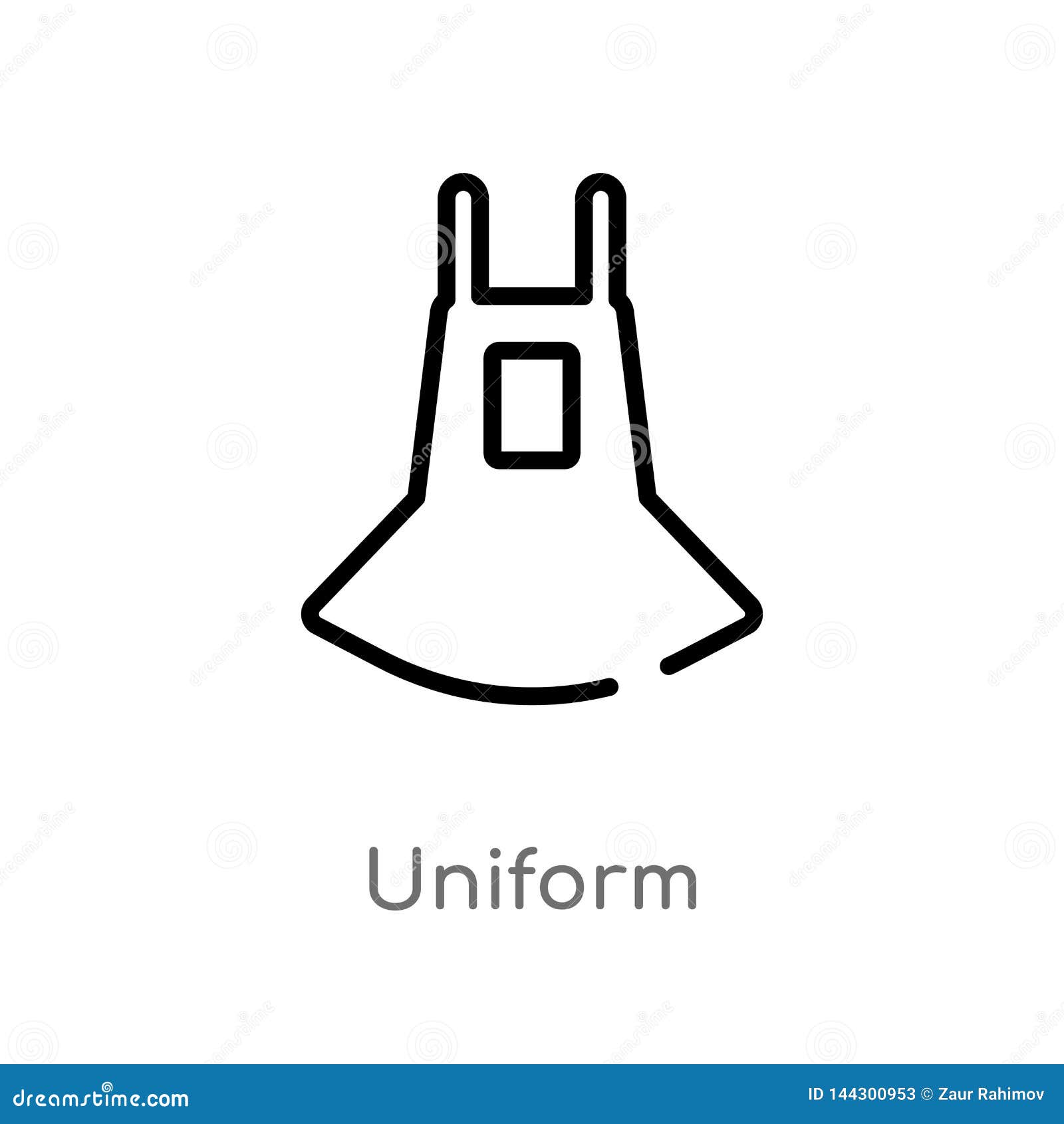 Outline Uniform Vector Icon. Isolated Black Simple Line Element ...