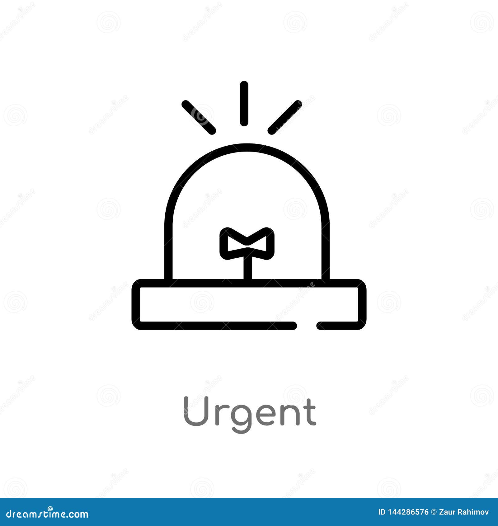 Outline Urgent Vector Icon. Isolated Black Simple Line Element ...