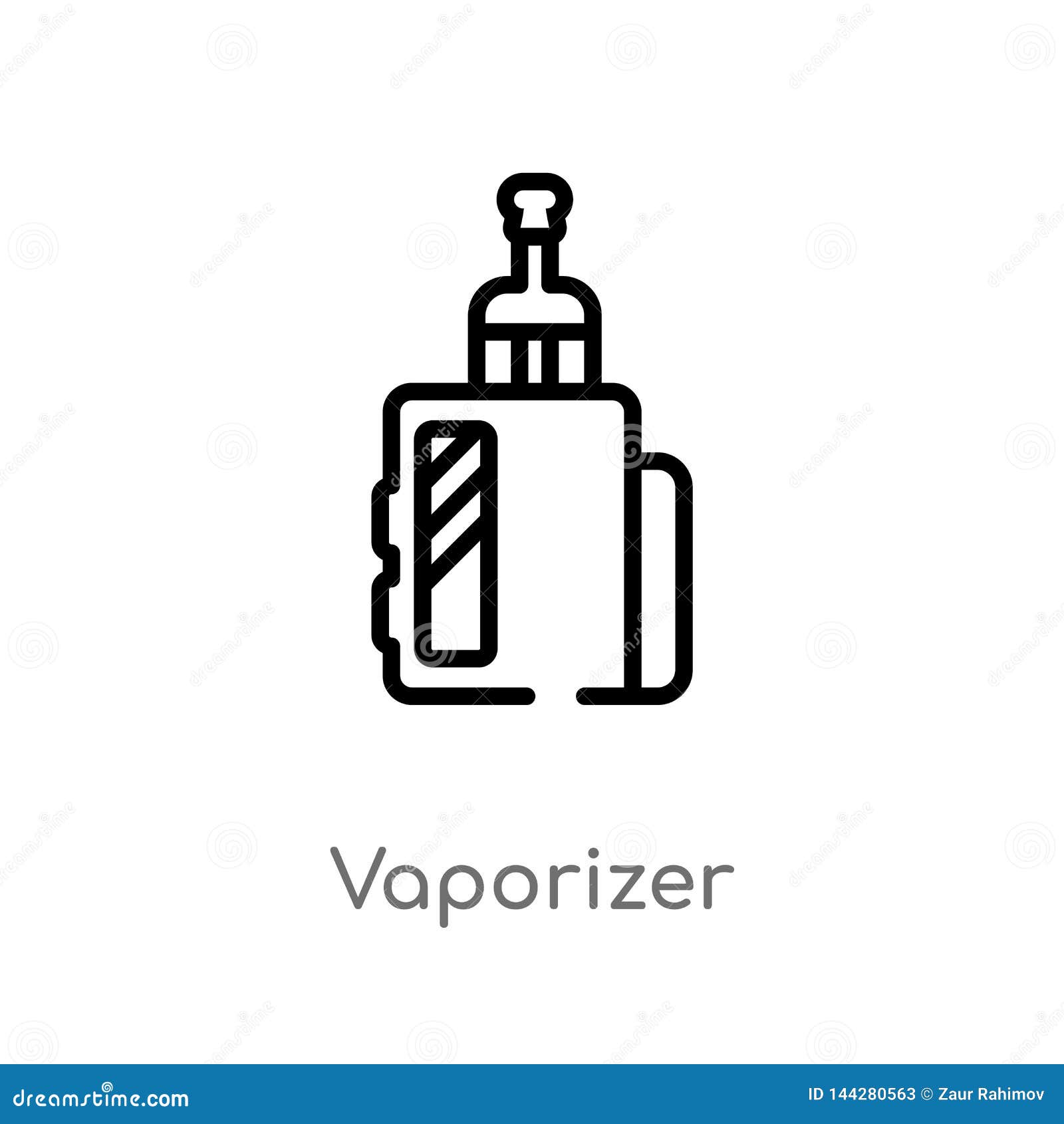 Outline Vaporizer Vector Icon. Isolated Black Simple Line Element Illustration from Electronic ...